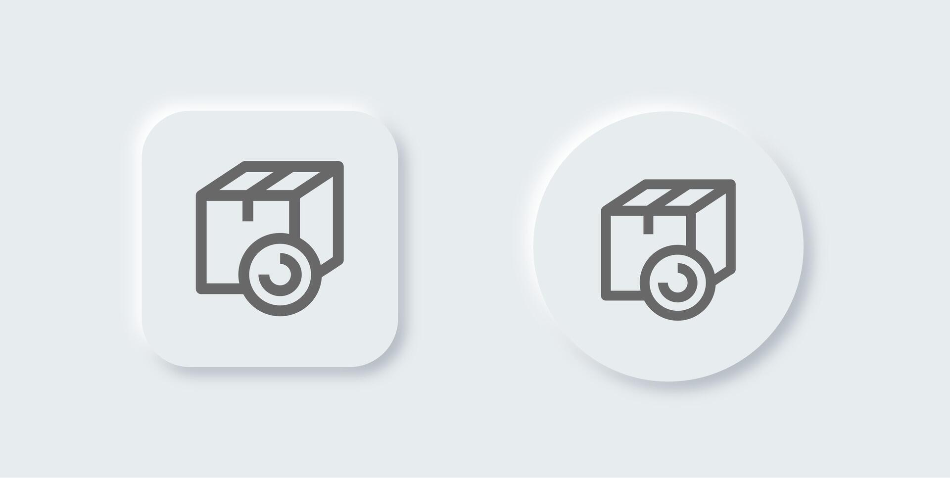 Package Line Icon In Neomorphic Design Style Shipping Box Signs Illustration 44298115 Vector