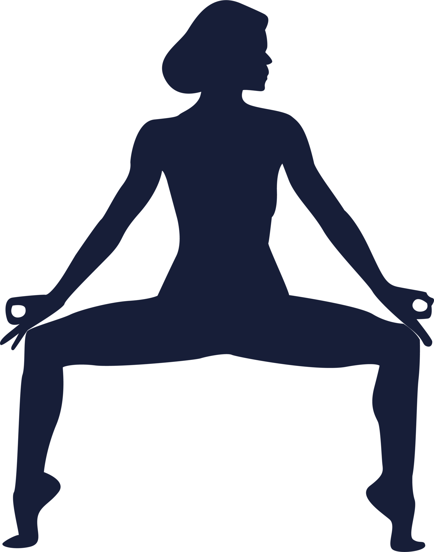 Yoga Pose Silhouette 44300874 Png