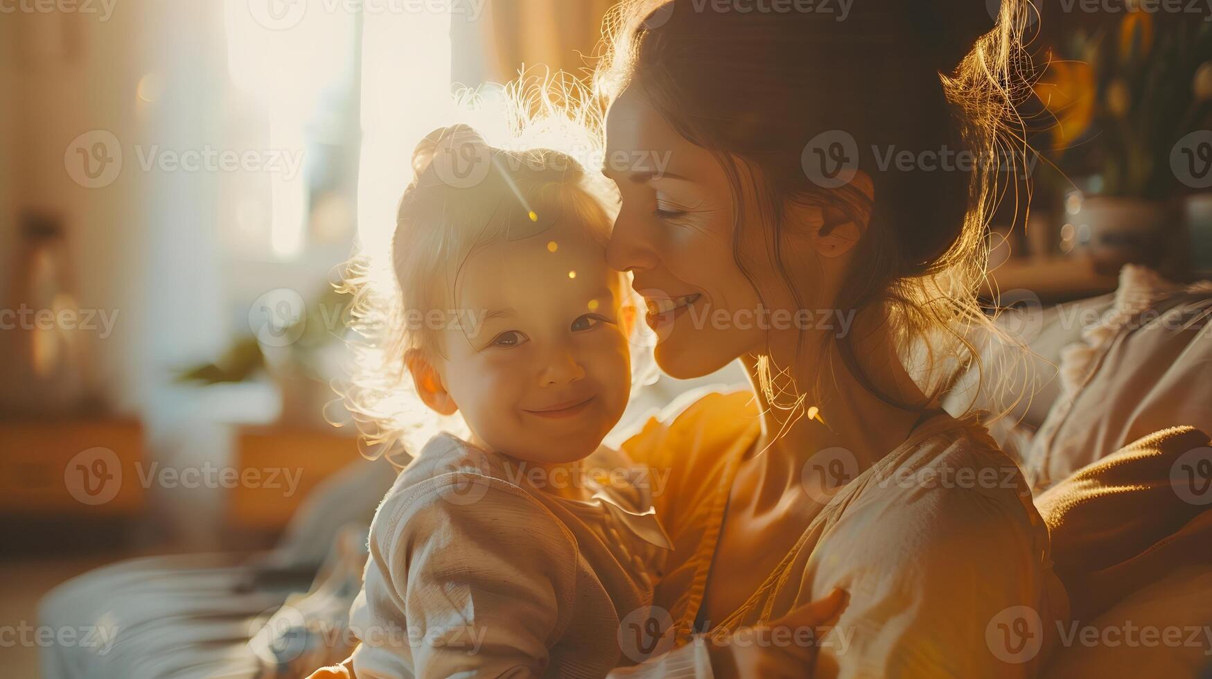 Woman Holding Child in Arms. Generative-AI 44315285 Stock Photo at Vecteezy