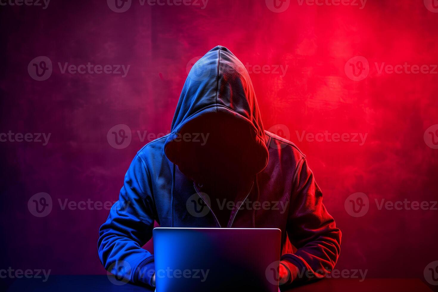 Anonymous Hacker Typing Computer Laptop Cybercrime Cyberattack Dark