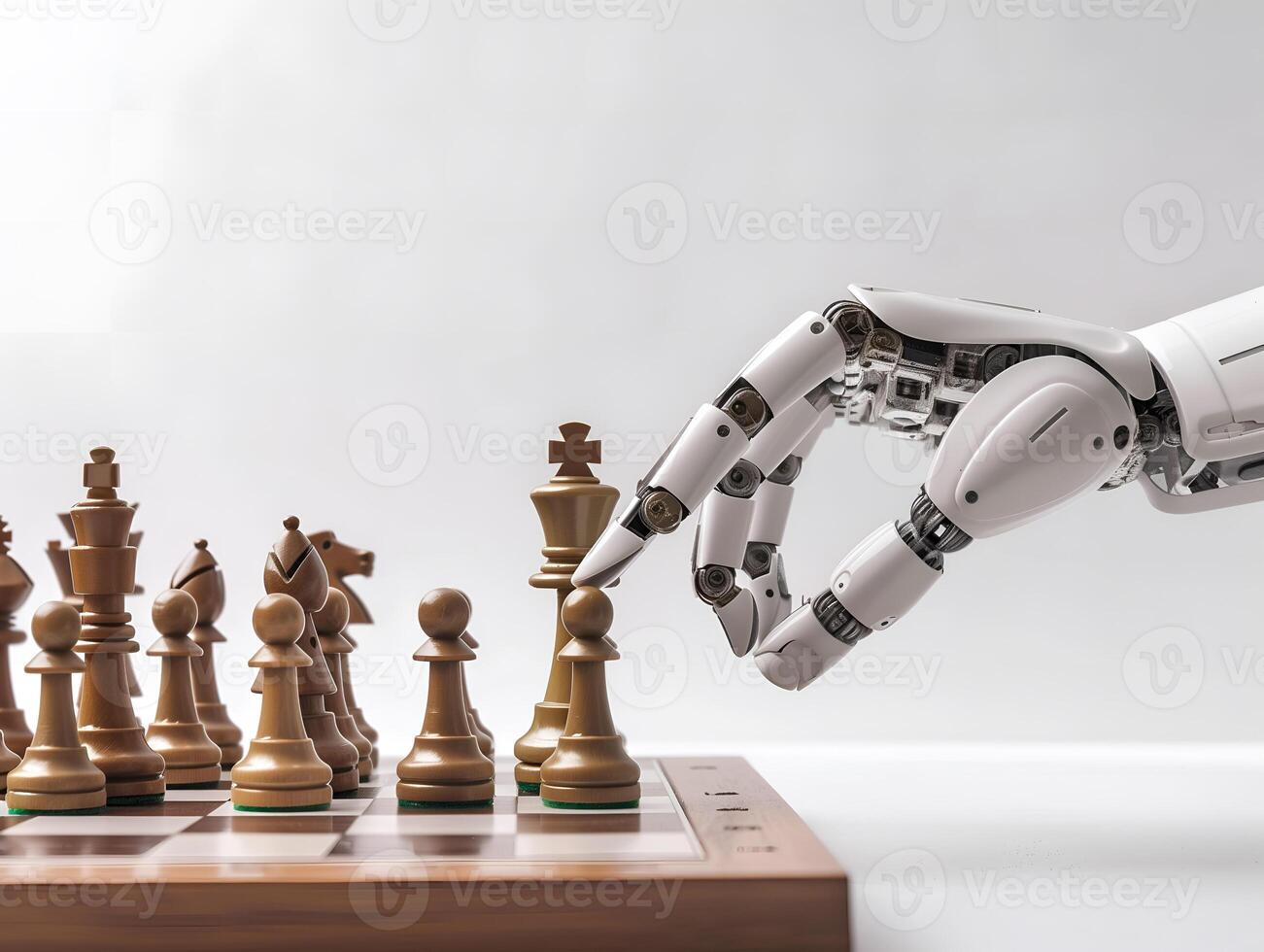 Closeup of hand of AI robot playing chess 44316457 Stock Photo at Vecteezy
