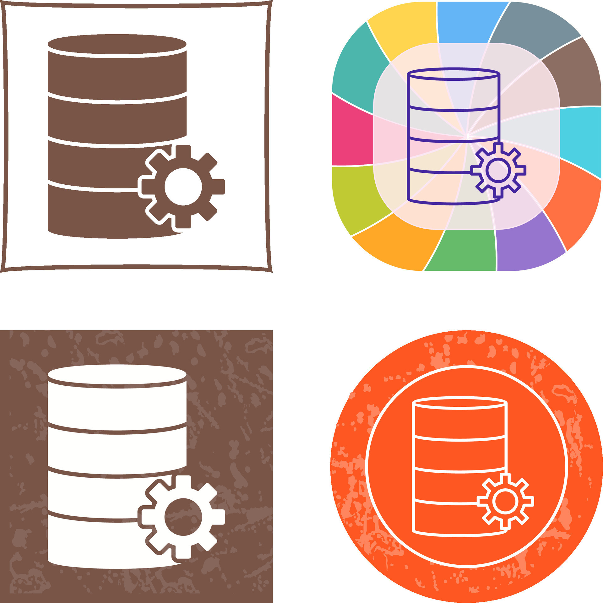 Unique Database Management Icon Design 44322527 Vector Art at Vecteezy