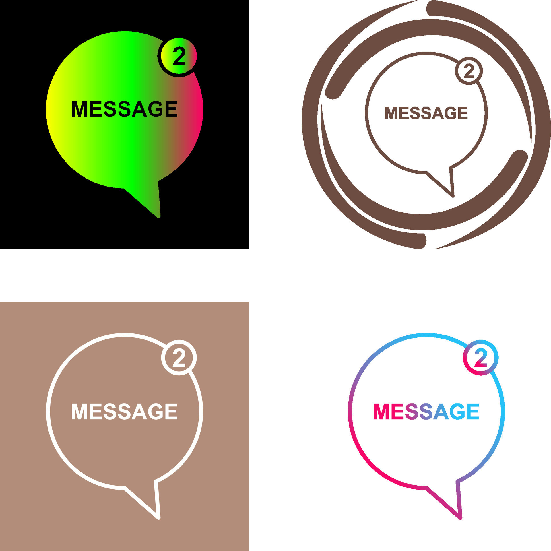 Message Bubbles Icon Design 44332251 Vector Art at Vecteezy