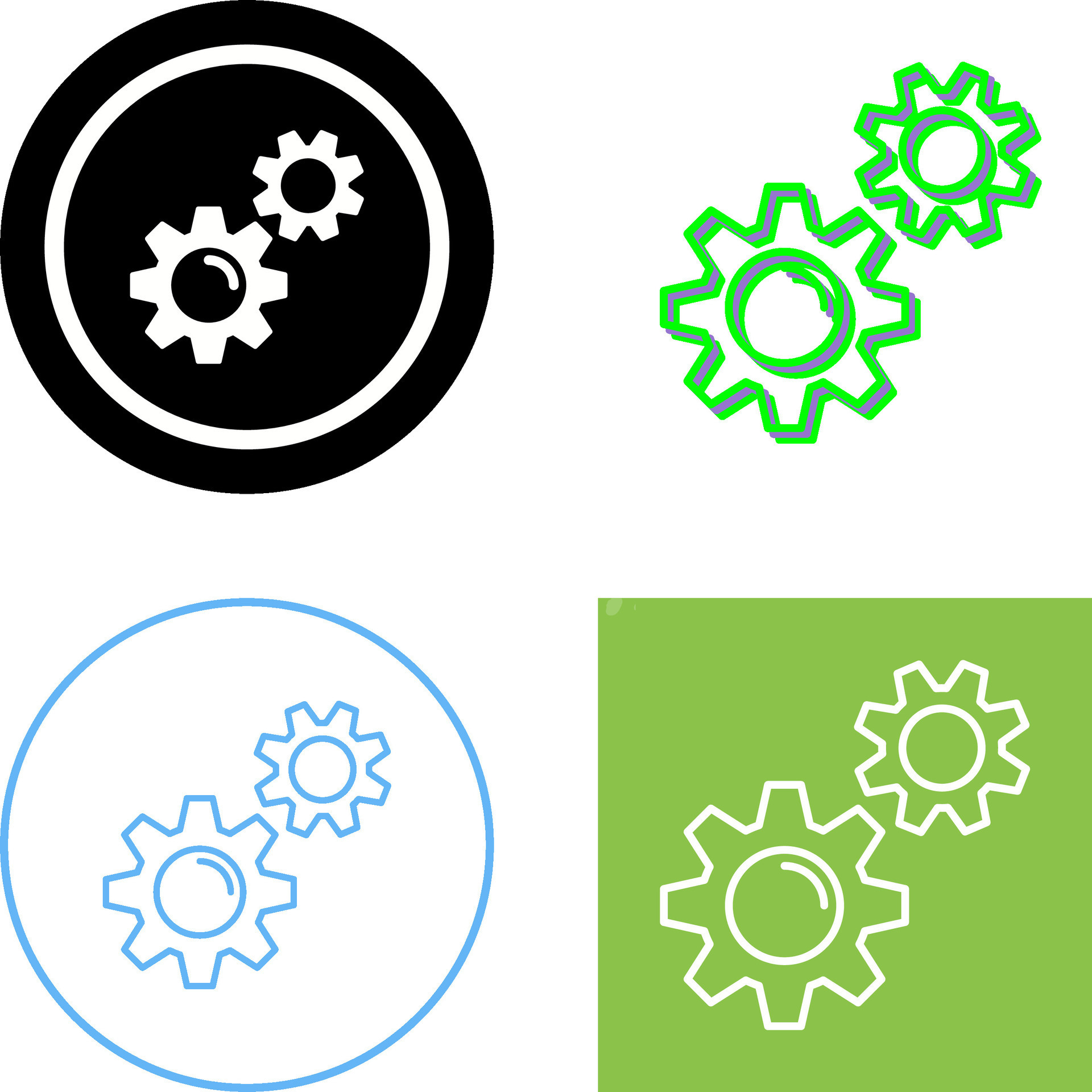 Gears Icon Design 44333334 Vector Art at Vecteezy