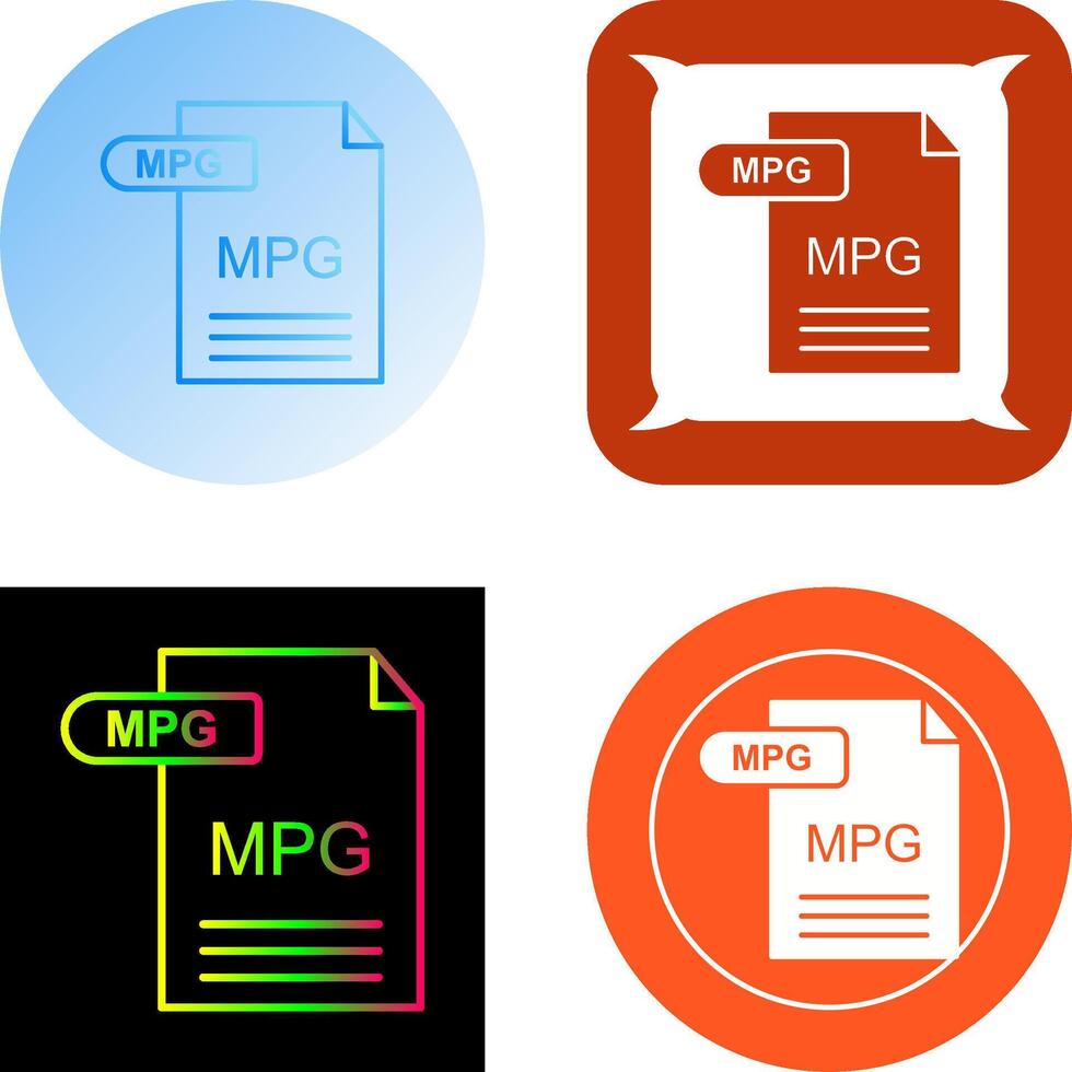 mpg icono diseño 44334882 Vector en Vecteezy