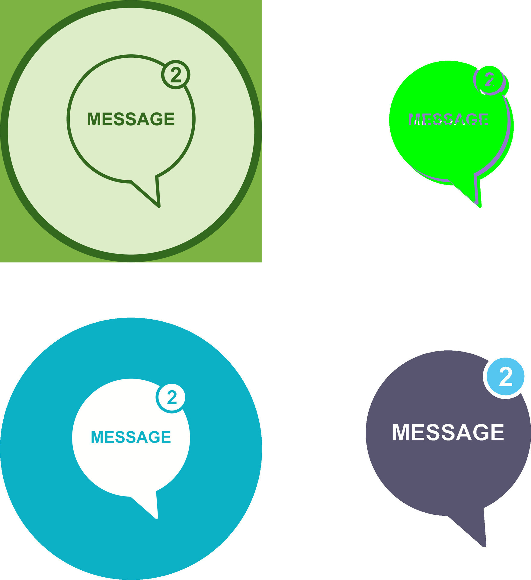 Message Bubbles Icon Design 44338155 Vector Art at Vecteezy