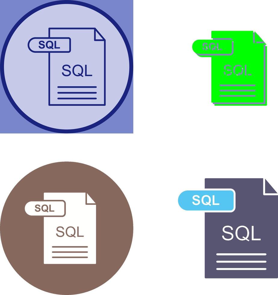 SQL Icon Design 44338426 Vector Art at Vecteezy