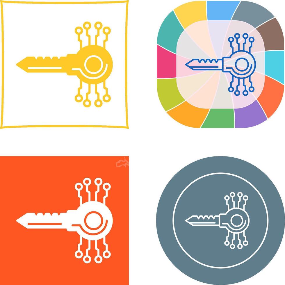 llave código icono diseño 44346125 Vector en Vecteezy