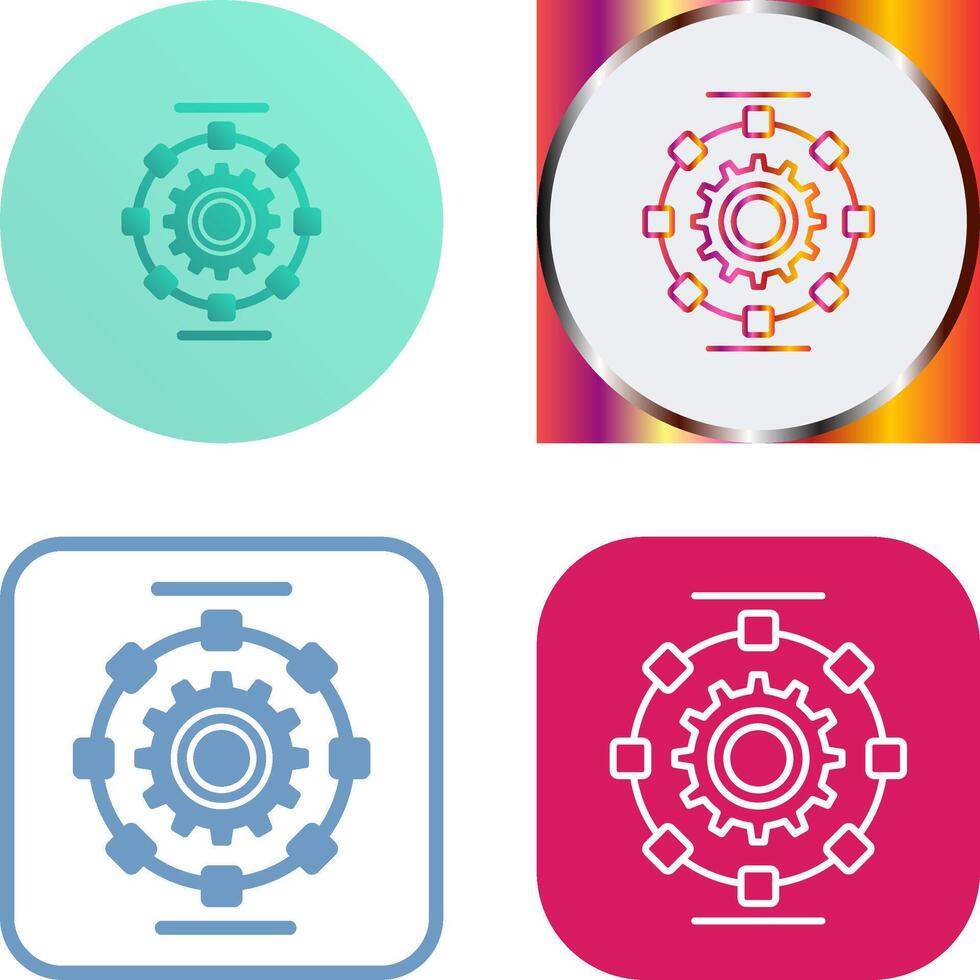 Automated Process Icon Design 44349016 Vector Art at Vecteezy