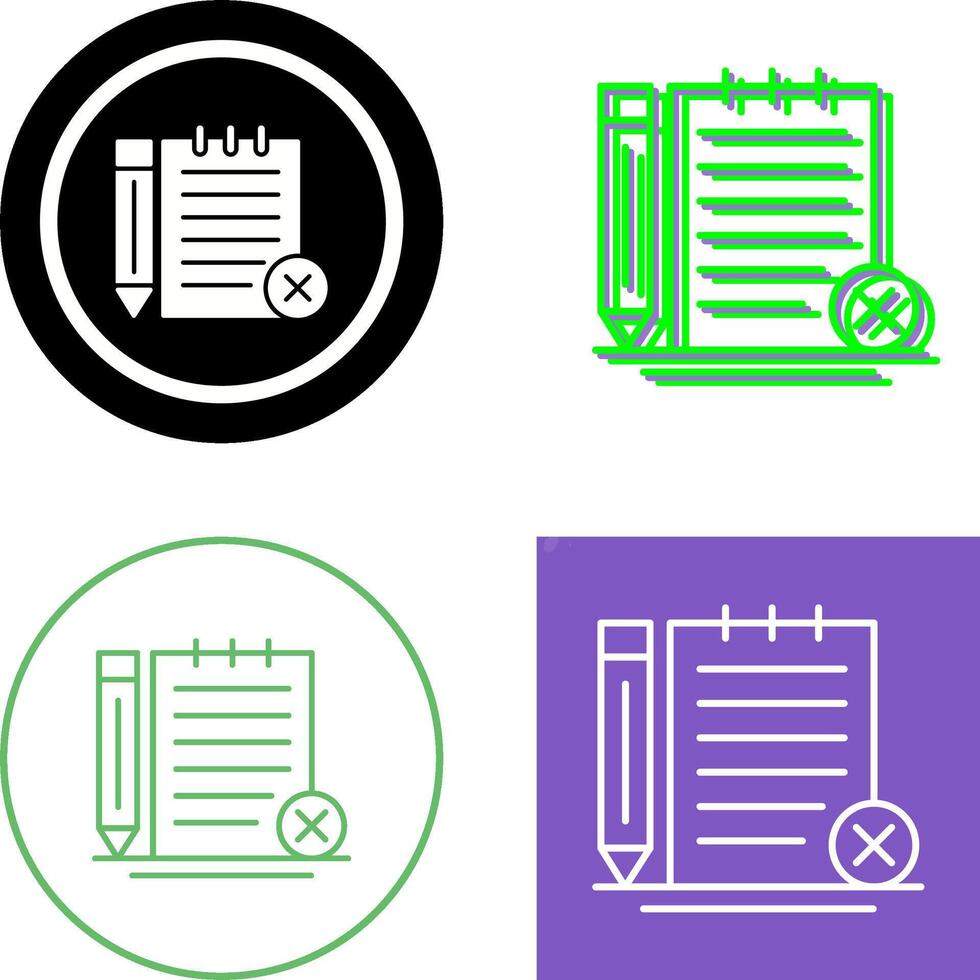 Unchecked Notes Icon Design 44349708 Vector Art at Vecteezy