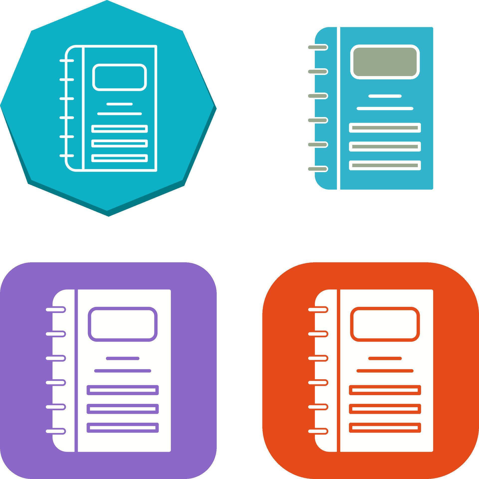 Notebook Icon Design 44353370 Vector Art at Vecteezy