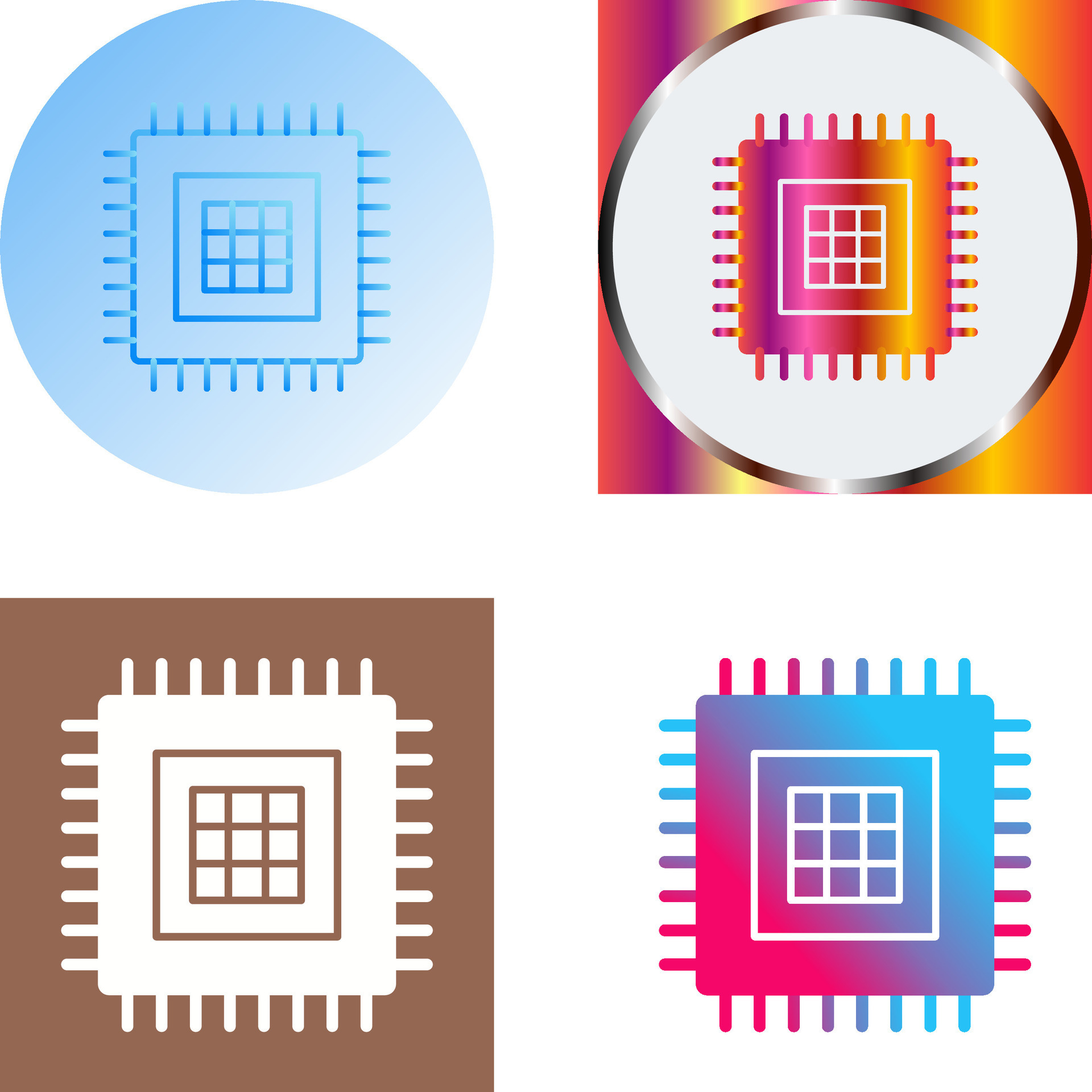 Processor Icon Design 44359035 Vector Art at Vecteezy