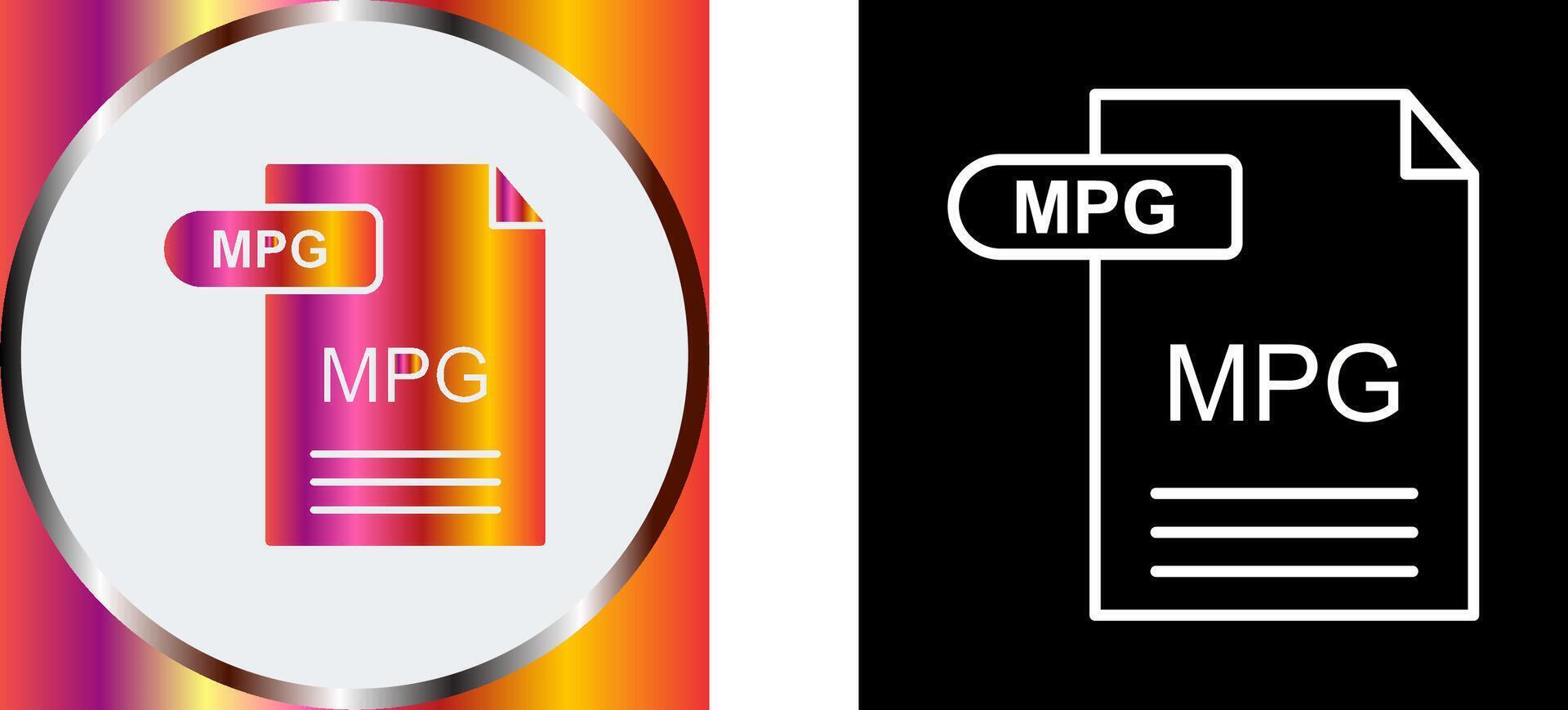 mpg icono diseño 44367795 Vector en Vecteezy