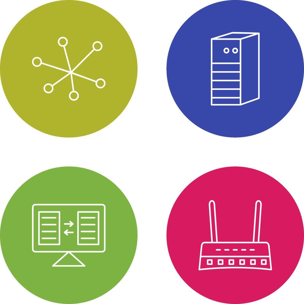 Internet and Server Network Icon 44372518 Vector Art at Vecteezy