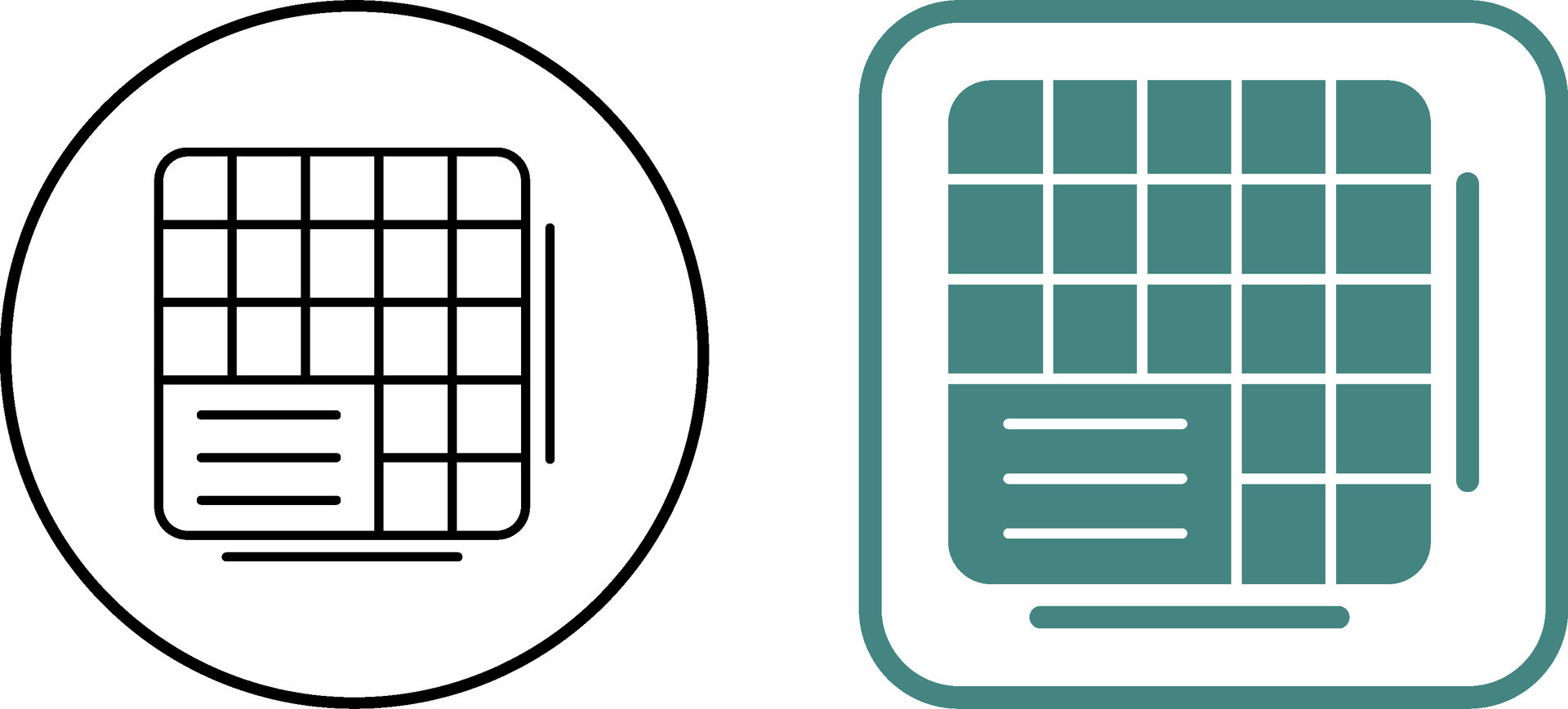 Table Data Icon Design 44403059 Vector Art at Vecteezy