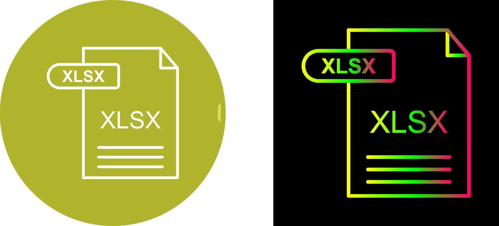 XLSX Icon Design 44406240 Vector Art at Vecteezy
