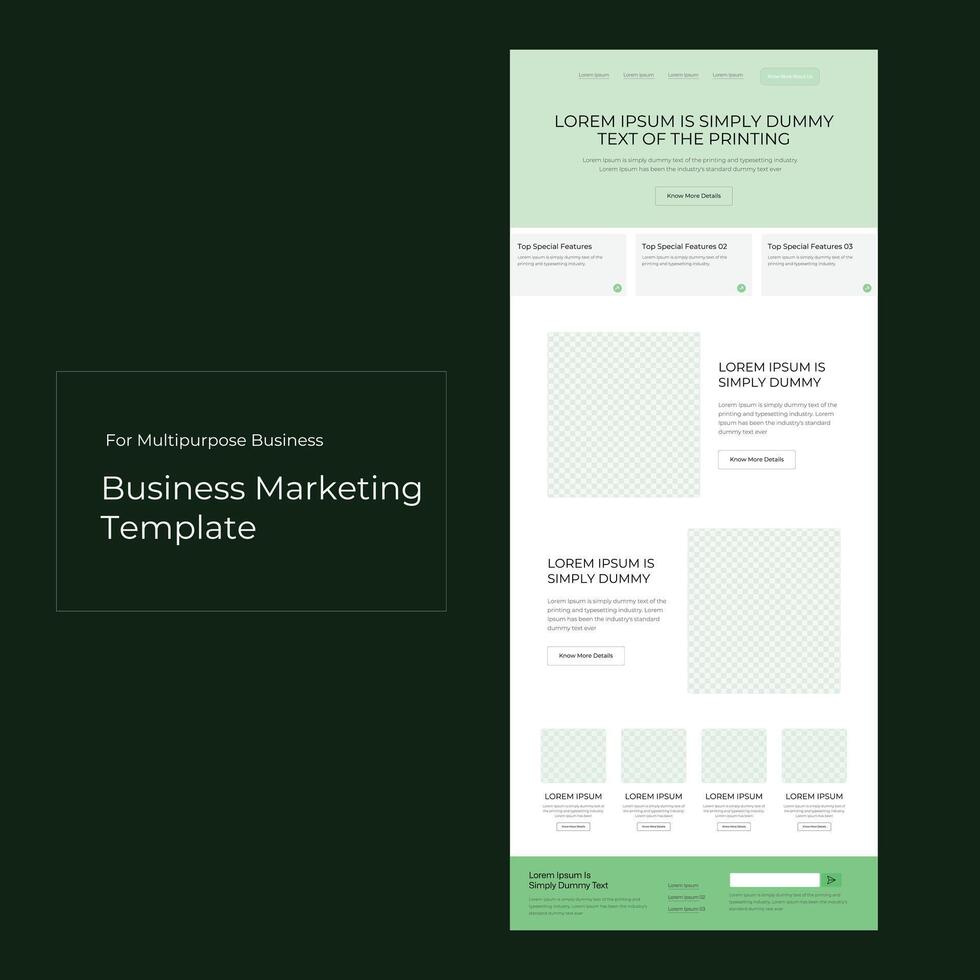 Modern responsive Landing page wireframe design layout template ... Modern responsive Landing page wireframe design layout template ...