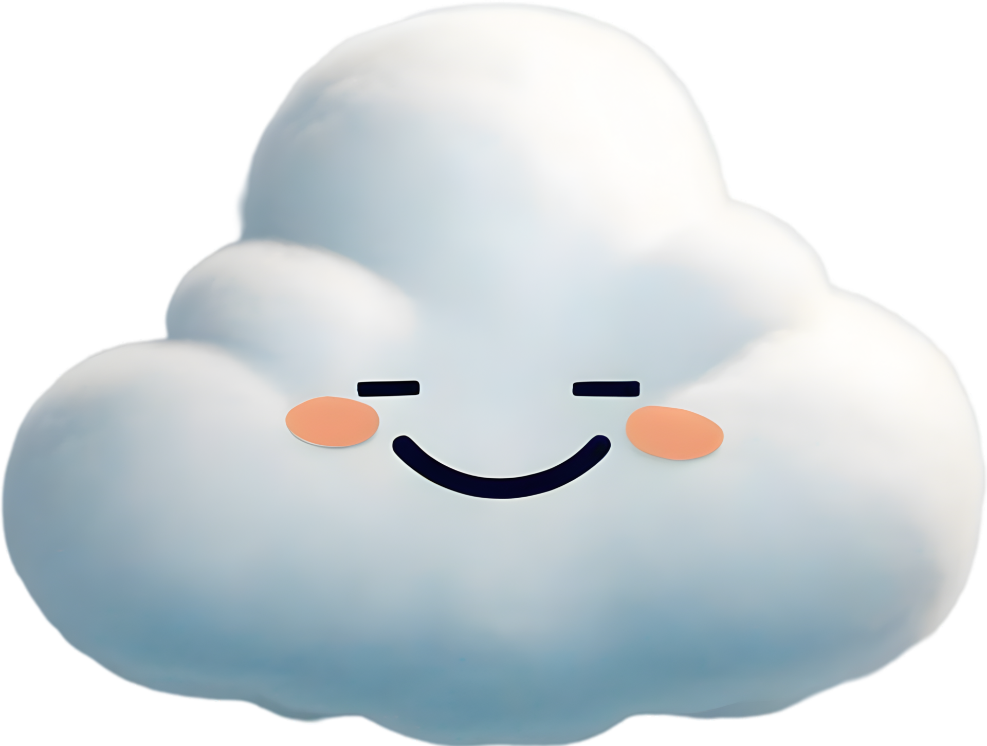 A Fluffy Cloud Shaped Like A Smiling Face Ai Generated 44427175 Png