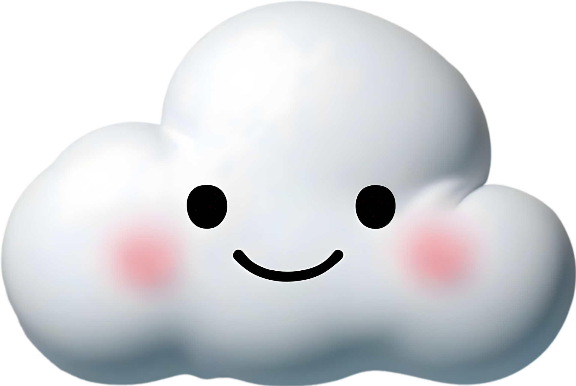 A Fluffy Cloud Shaped Like A Smiling Face Ai Generated 44427177 Png