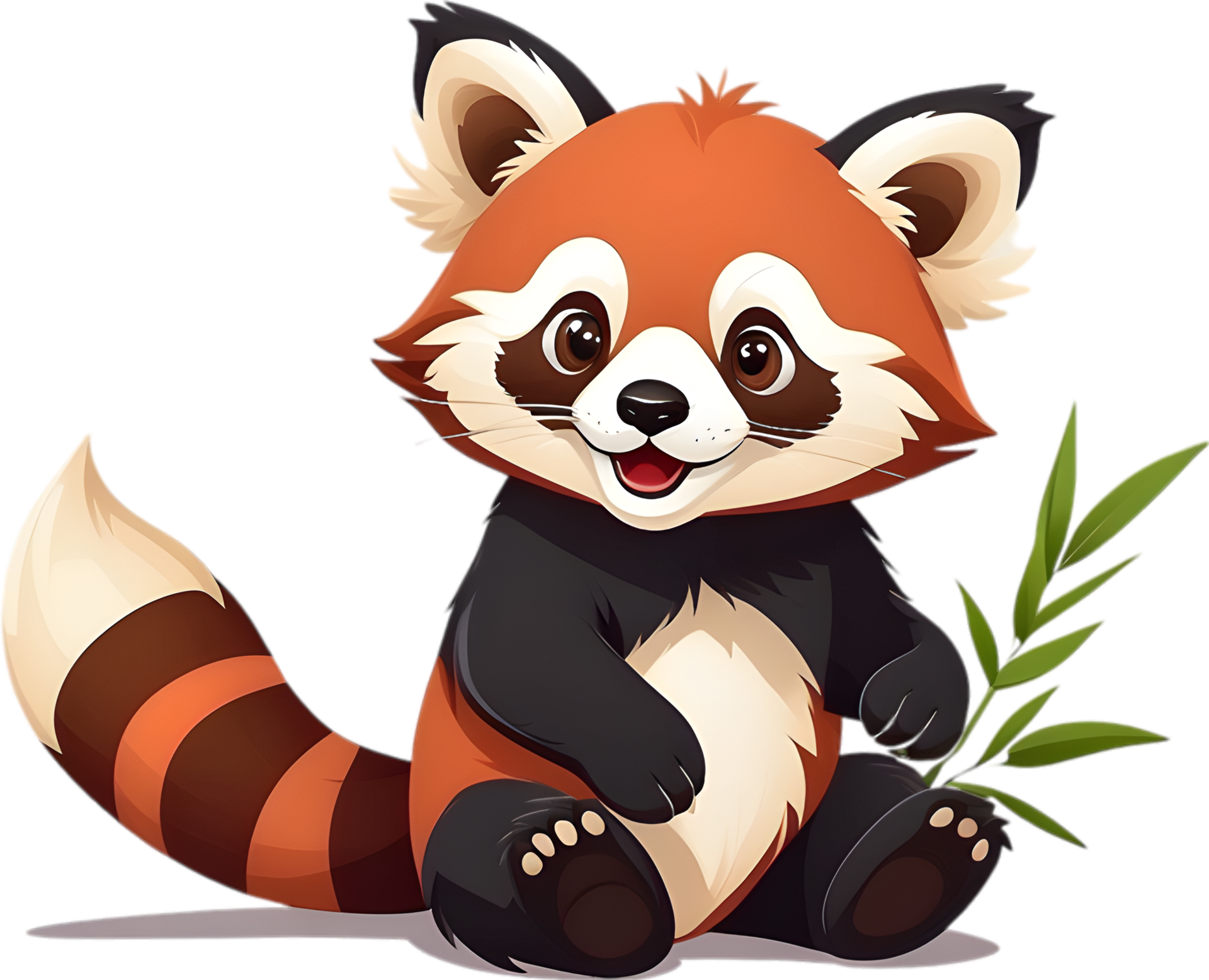 A Playful Red Panda Cub With A Mischievous Grin Ai Generated 44427717 Png