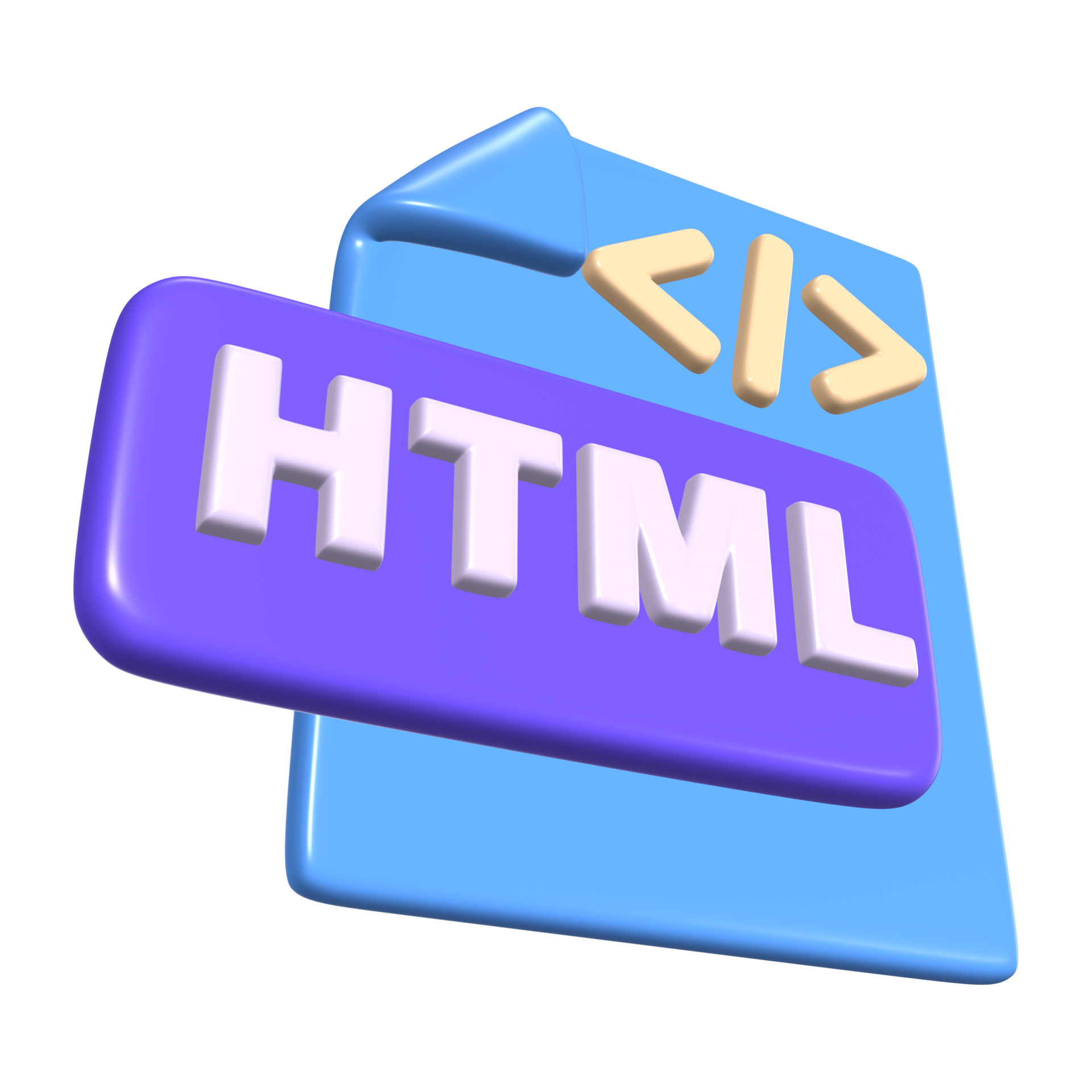 HTML File 3D Illustration Icon 44428317 PNG