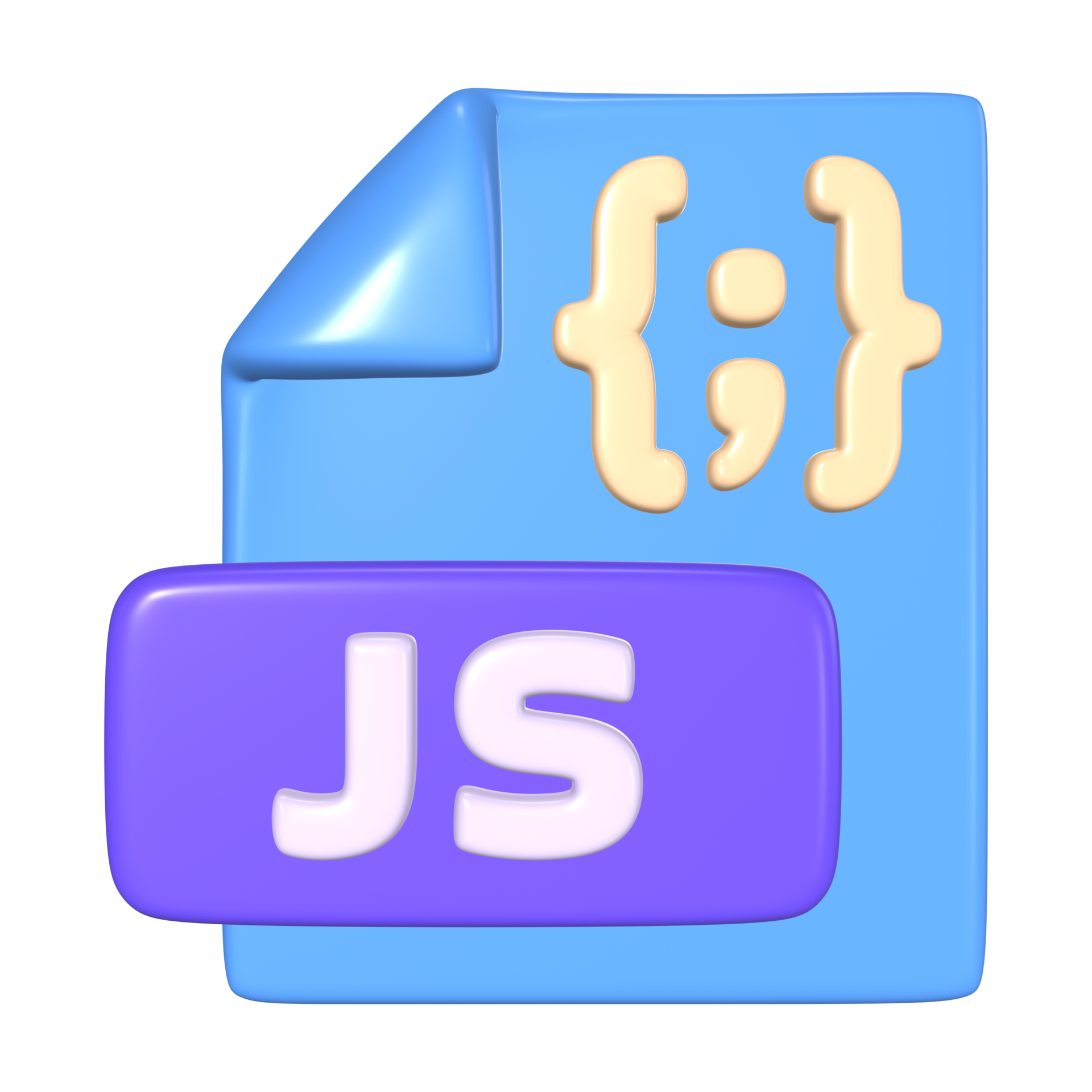 Javascript File 3D Illustration Icon 44428322 PNG