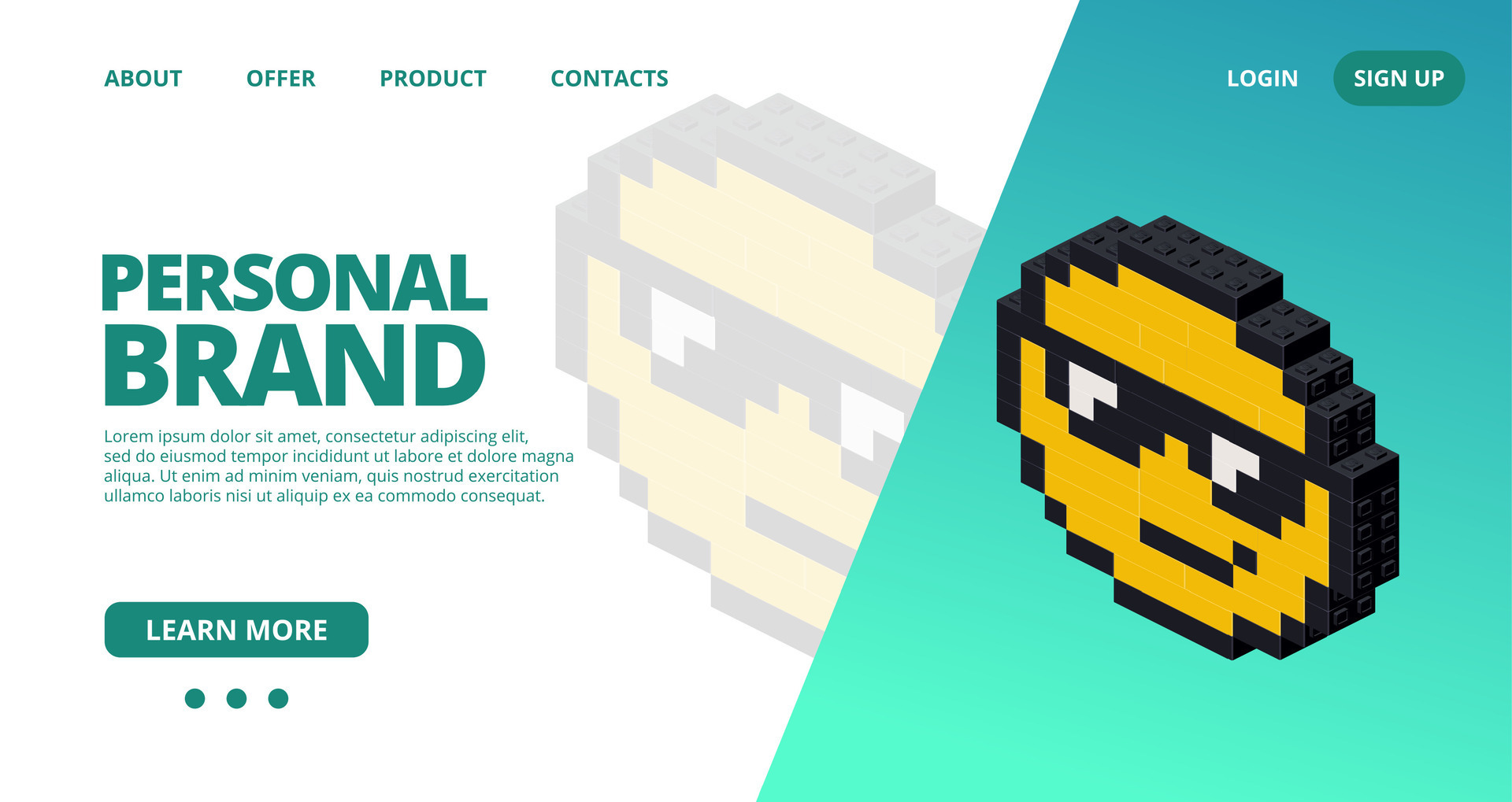 Web template with a cool smiley. 44432039 Vector Art at Vecteezy