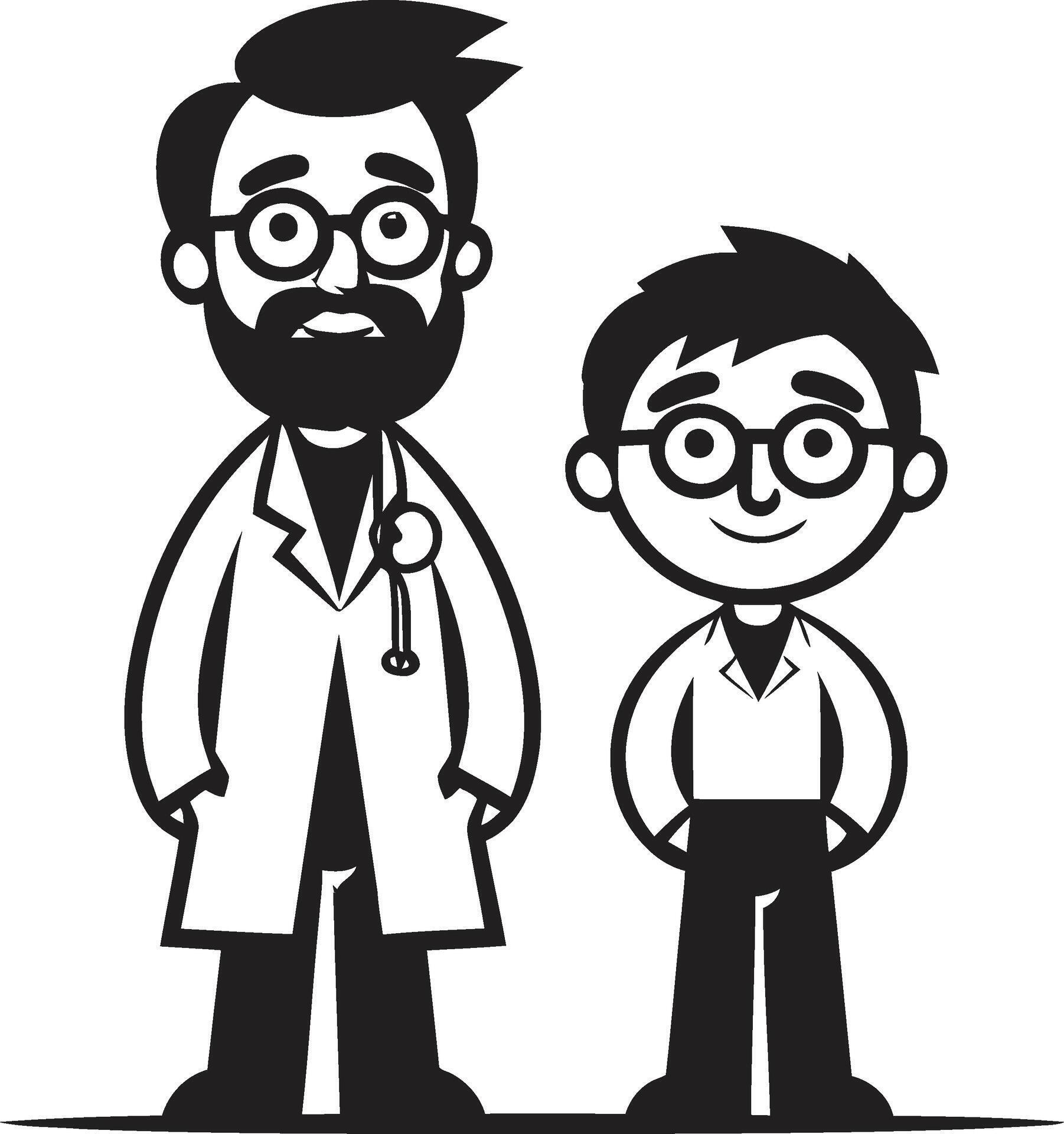 Empathetic Endeavors Doctor Patient Unity in Black Form Healing Harmony Doctor Patient Bonds ...