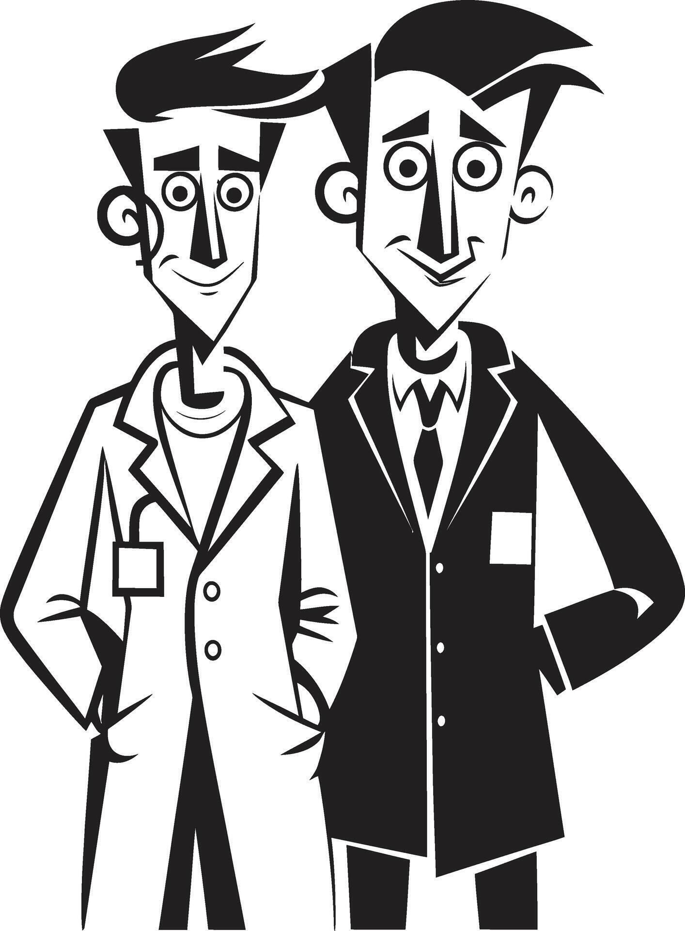 Compassionate Connections Doctor Patient Unity in Black Composition Healing Hues Doctor Patient ...