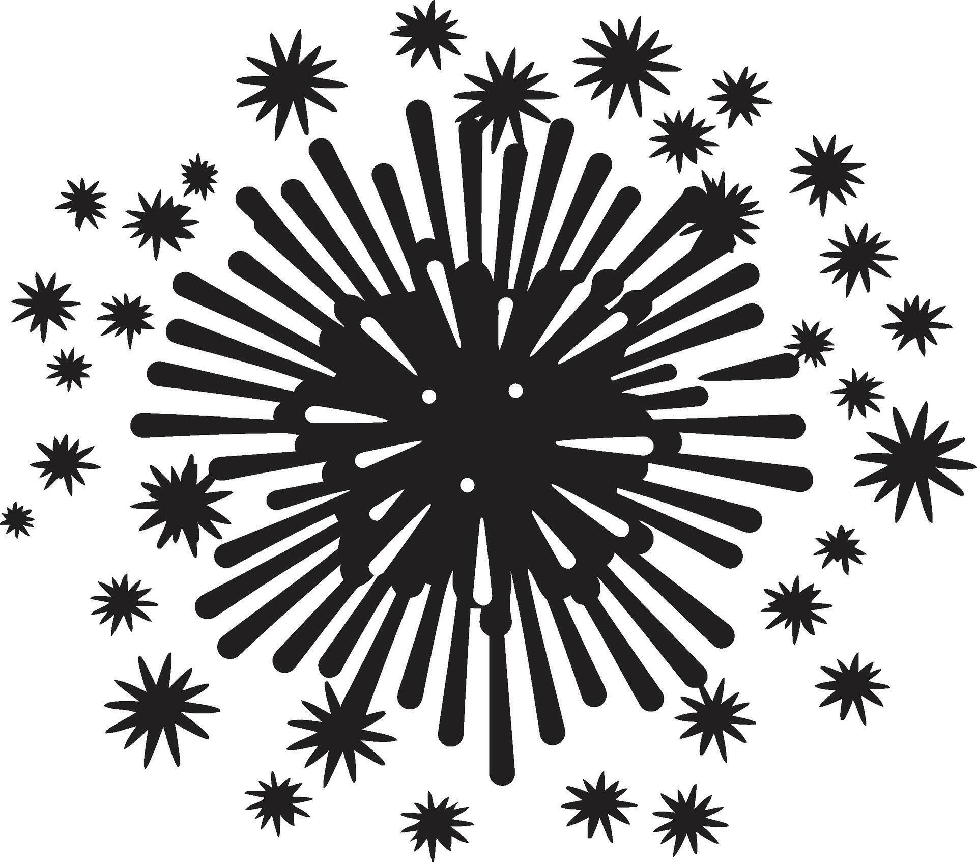 Starry Elegance Firework Sparks Emblem Celestial Burst ic of Firework ...