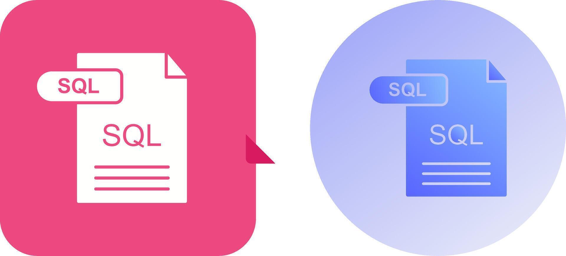 SQL Icon Design 44474778 Vector Art at Vecteezy