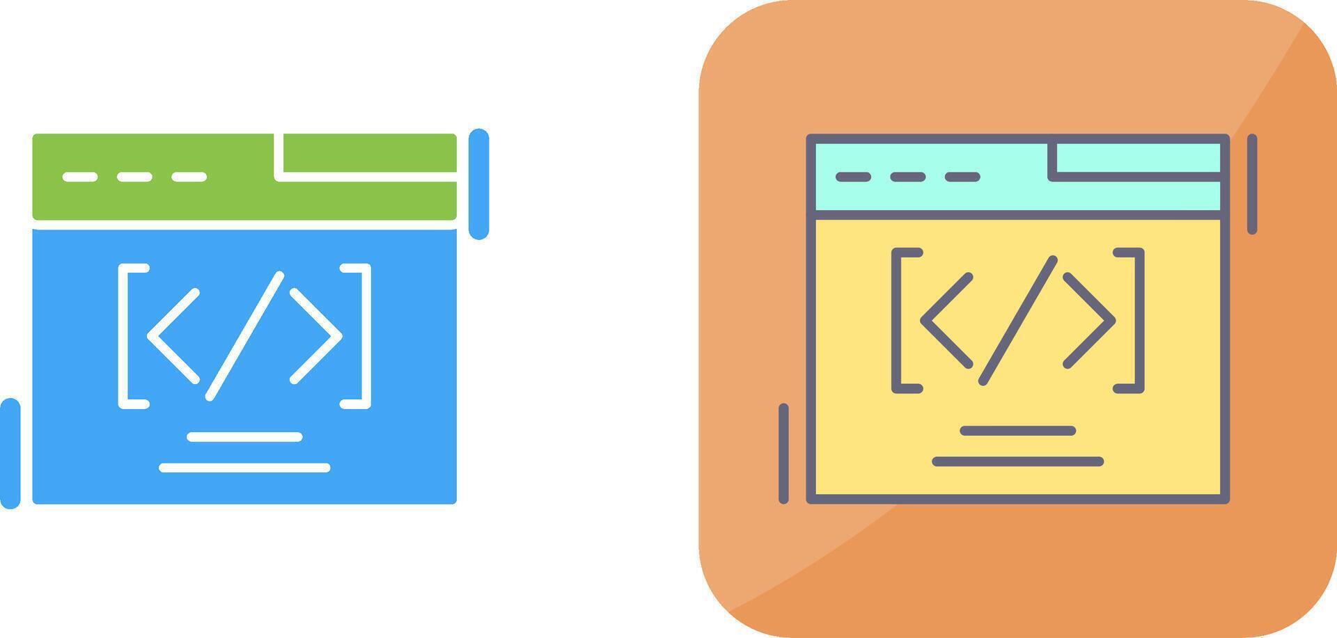 Web Coding Icon Design 44498467 Vector Art at Vecteezy