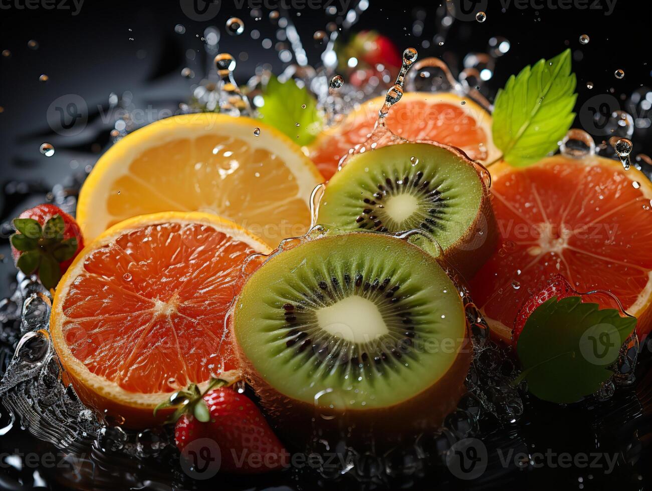 AI generated refreshing splash of fruit and citrus Generative AI 44517820 Stock Photo at Vecteezy