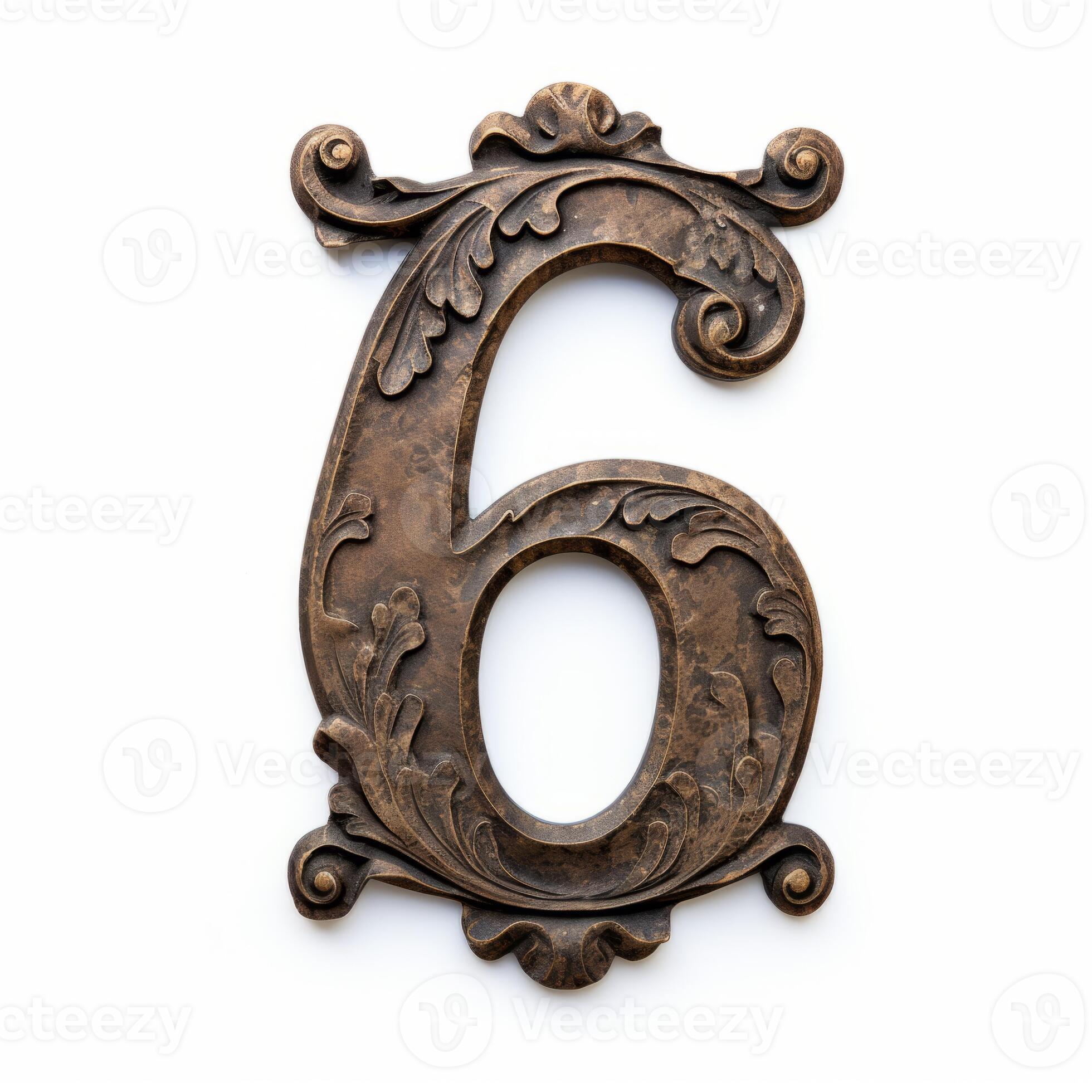 AI generated old door number six Generative AI 44524879 Stock Photo at ...