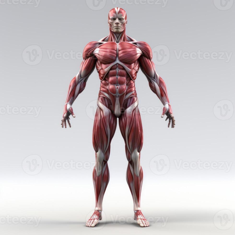 AI generated human muscular system model Generative AI 44524928 Stock ...