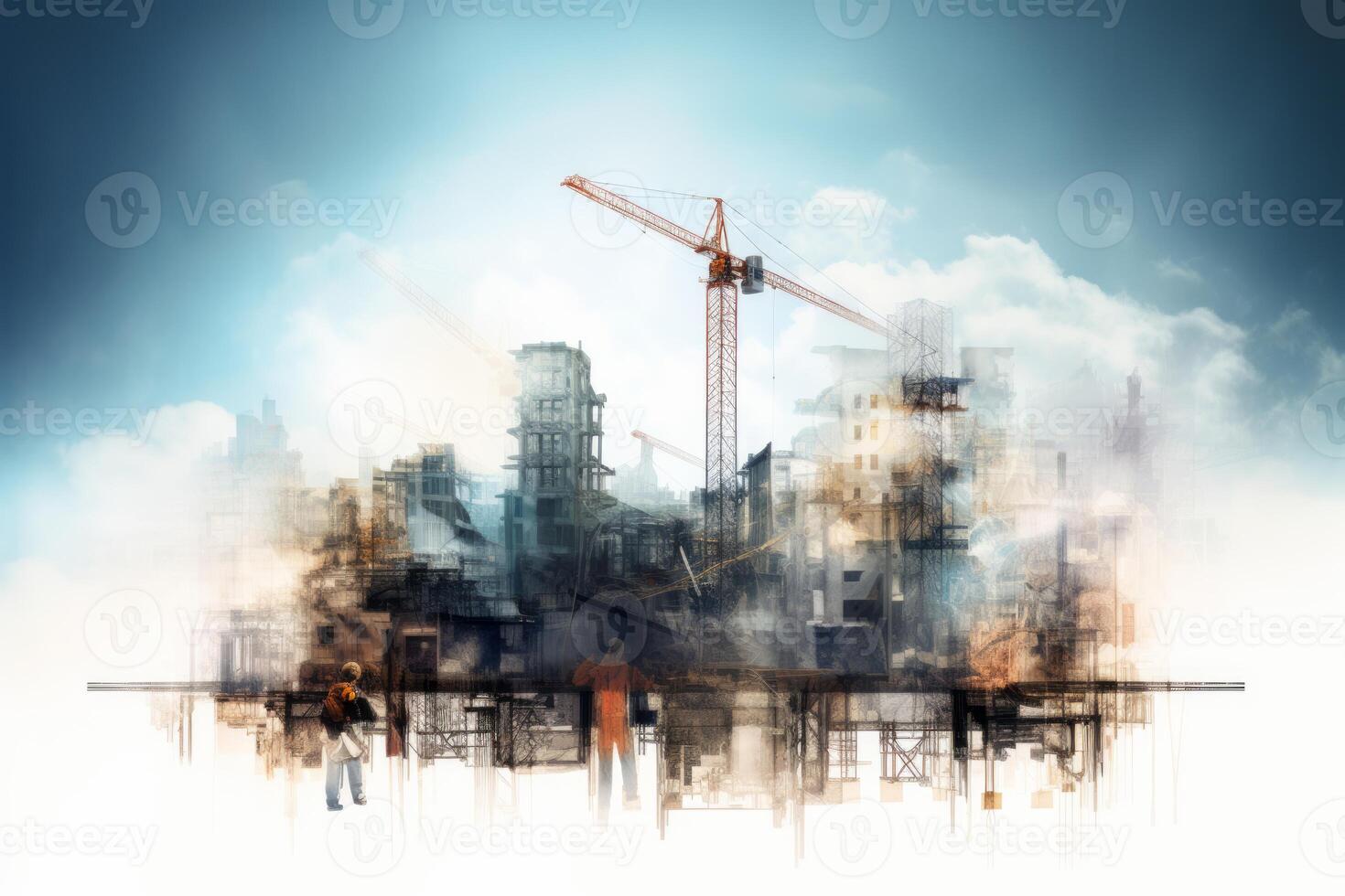 AI generated future building engineering project Generative AI 44527401 ...