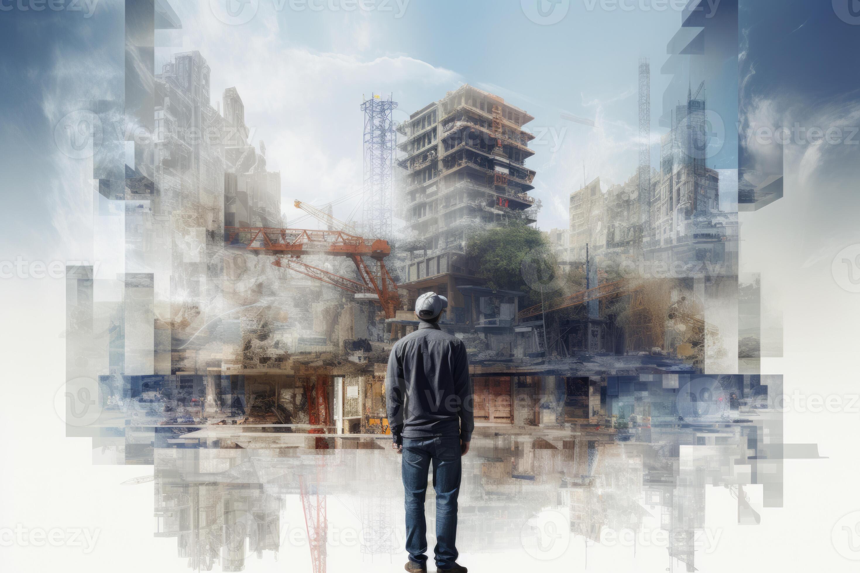 AI generated future building engineering project Generative AI 44527406 ...