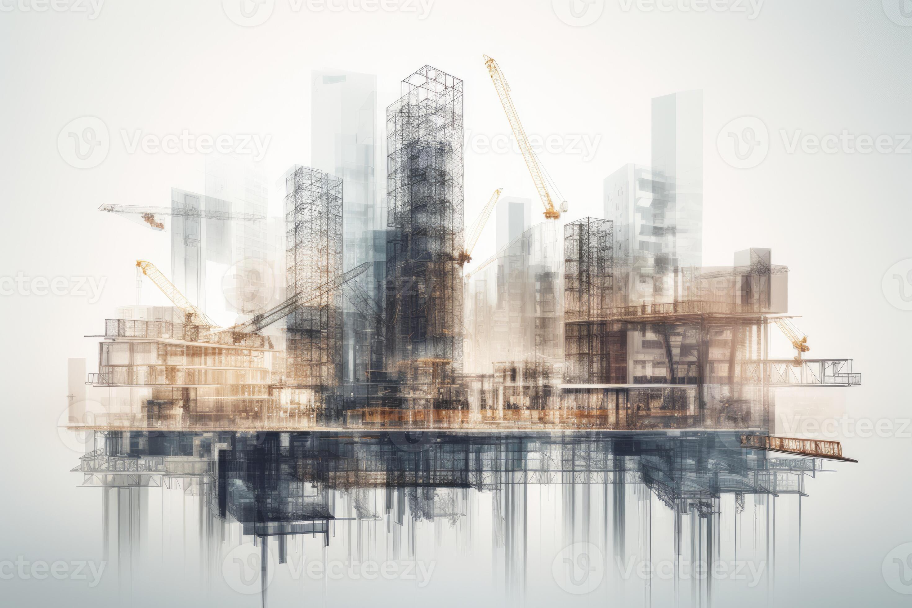 AI generated future building engineering project Generative AI 44527417 ...