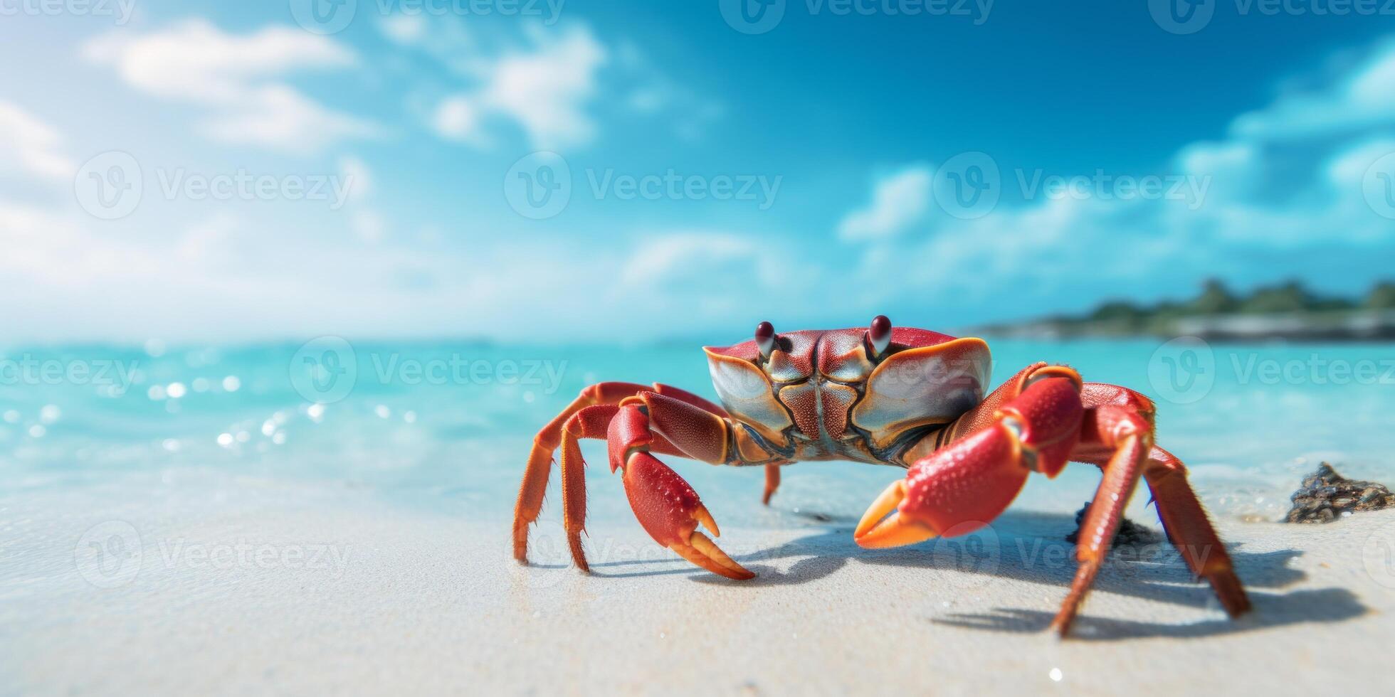 AI generated red crab on the seashore Generative AI 44528148 Stock ...