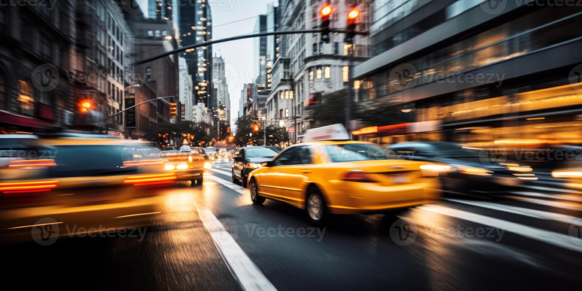 AI generated taxi in motion in a big city motion blur Generative AI 44530959 Stock Photo at Vecteezy