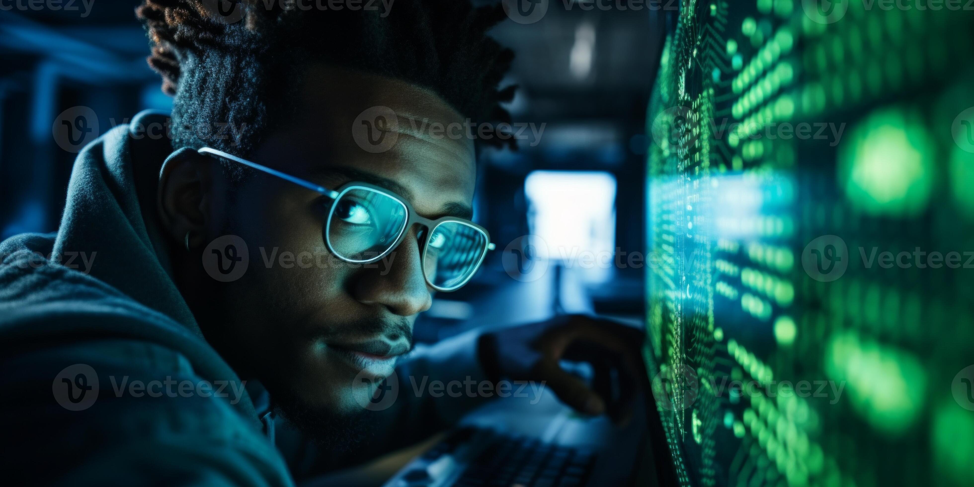 AI generated programmer writes code developer Generative AI 44531186 ...