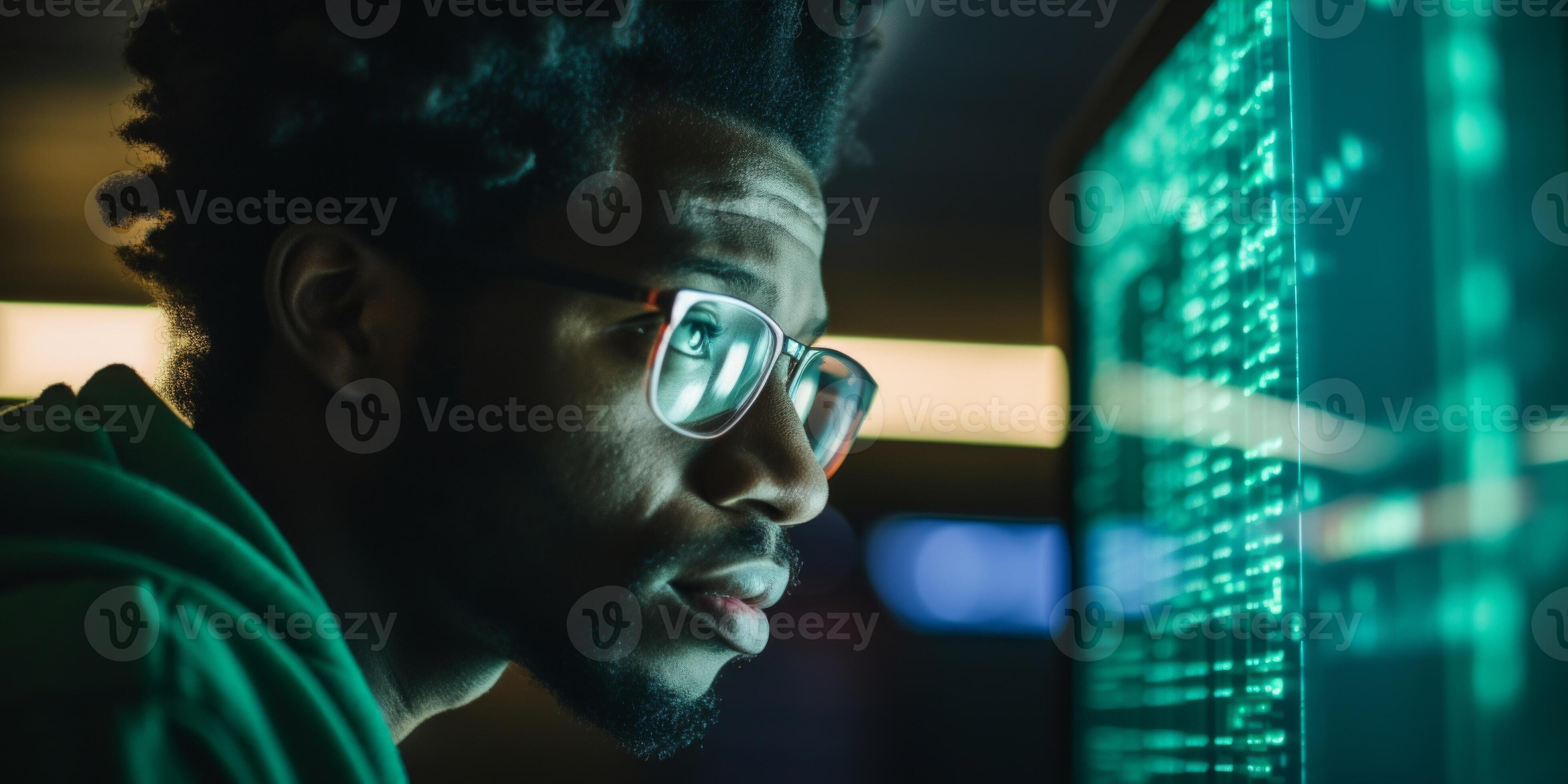 AI generated programmer writes code developer Generative AI 44531194 ...