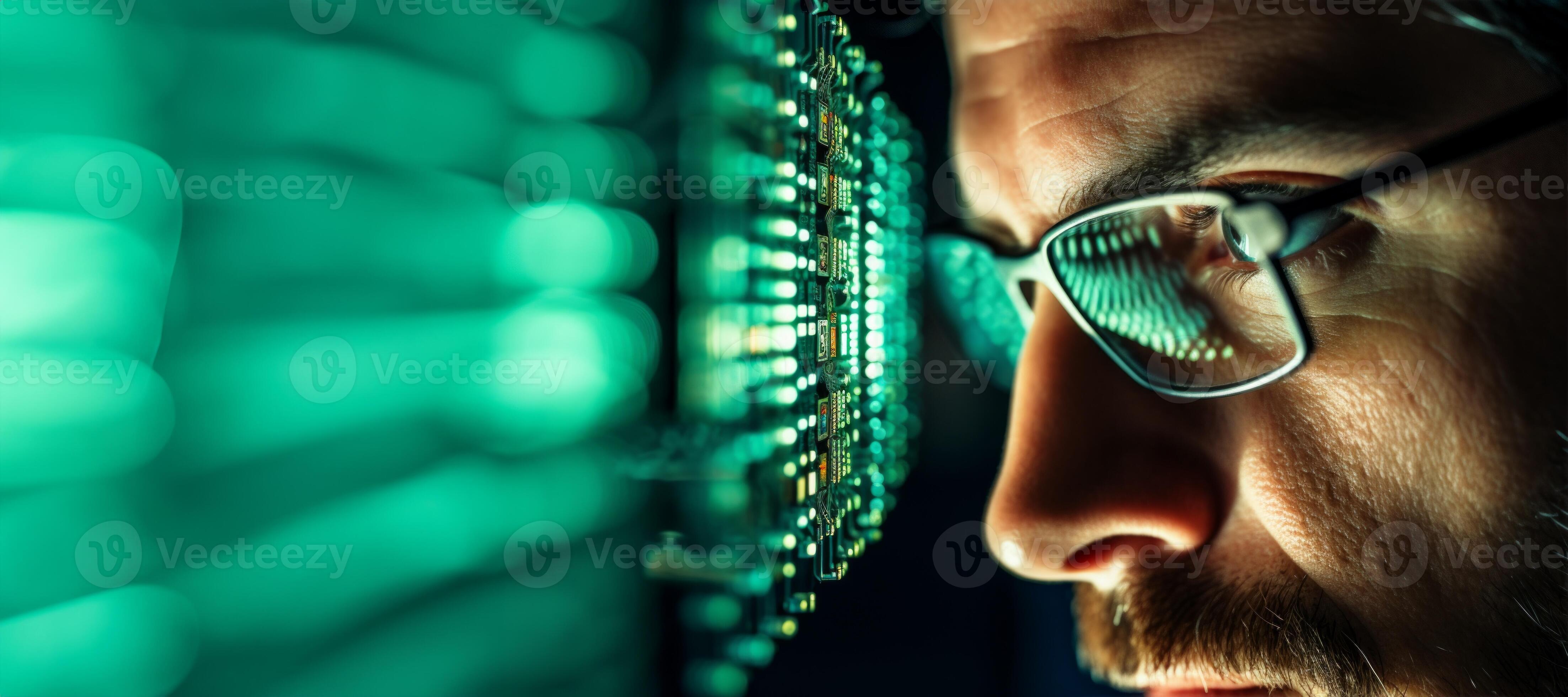 AI generated programmer writes code developer Generative AI 44531206 ...