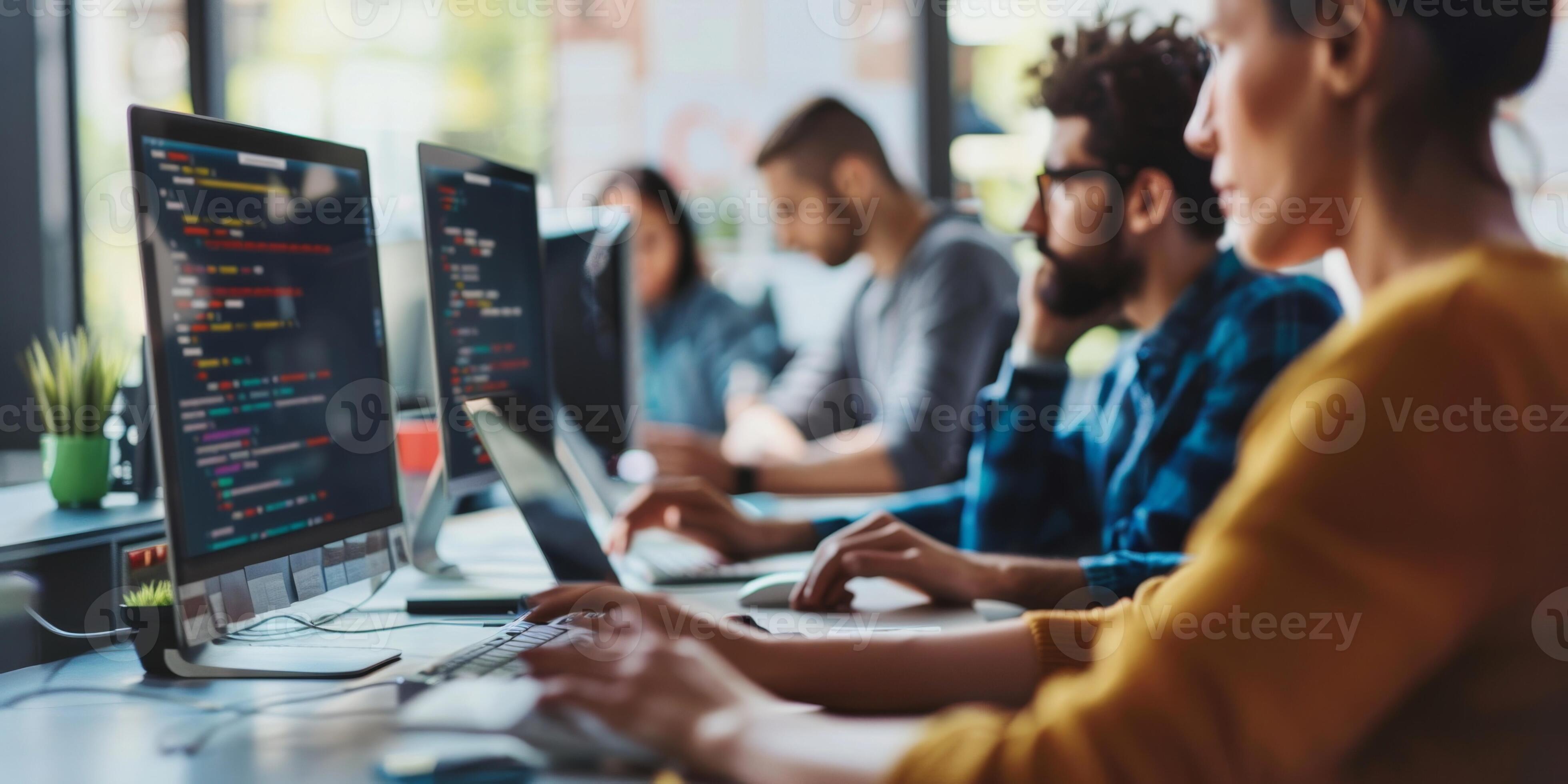 programmers developers coding 44541806 Stock Photo at Vecteezy