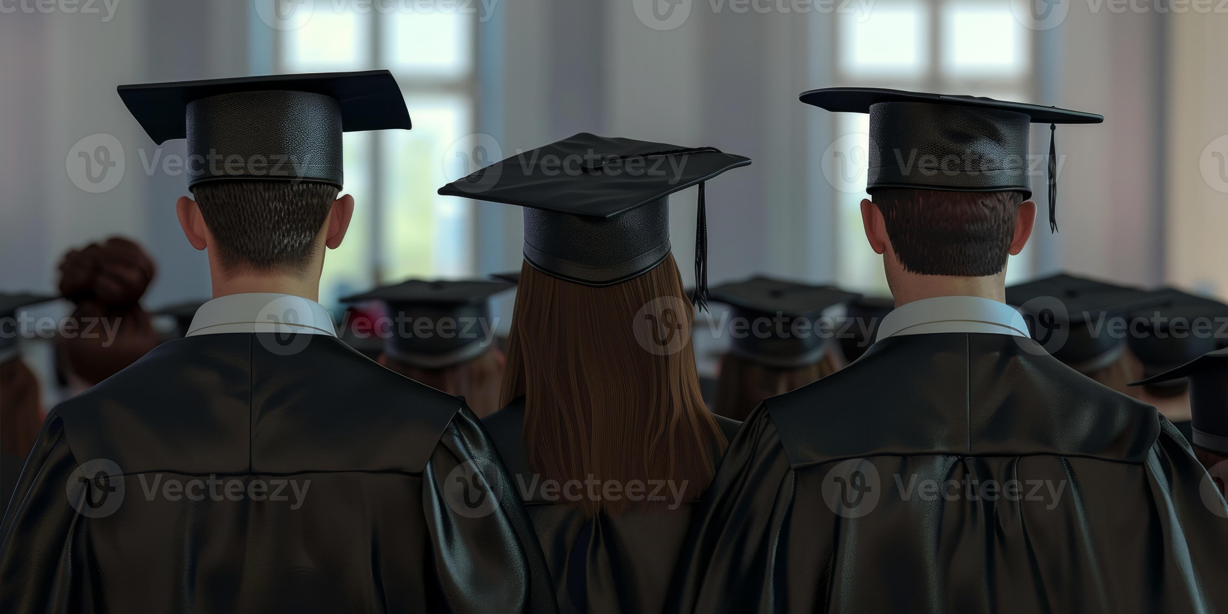 graduate back view 44546847 Stock Photo at Vecteezy