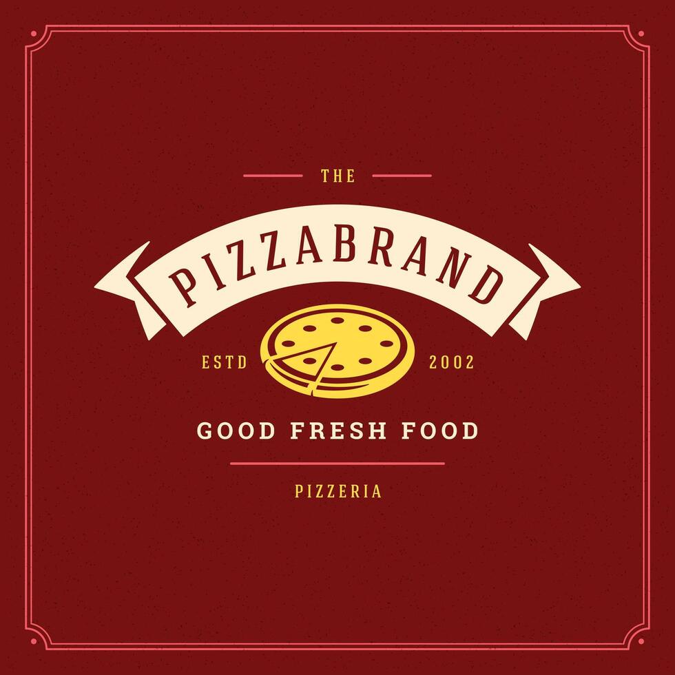 Pizzeria logo design illustration. 44579331 Vector Art at Vecteezy