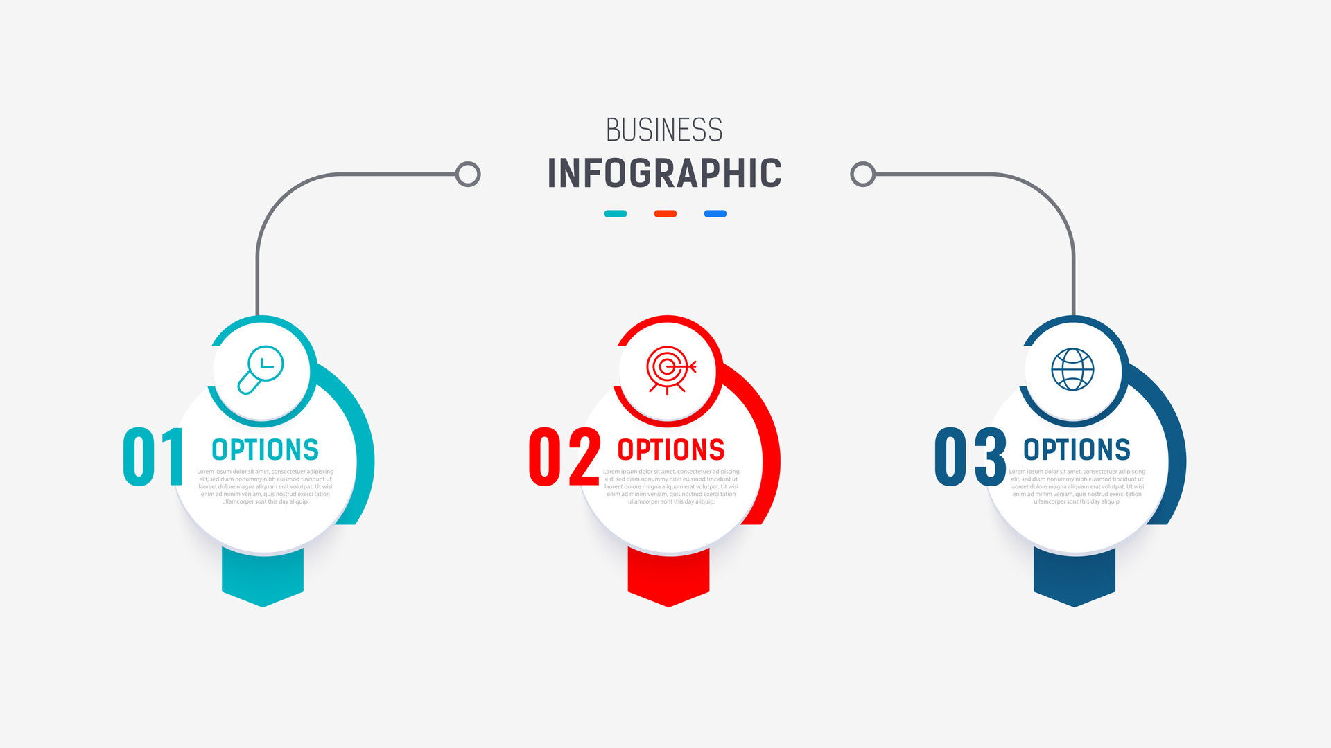 Three Step Infographic label design template with line icons. process ...