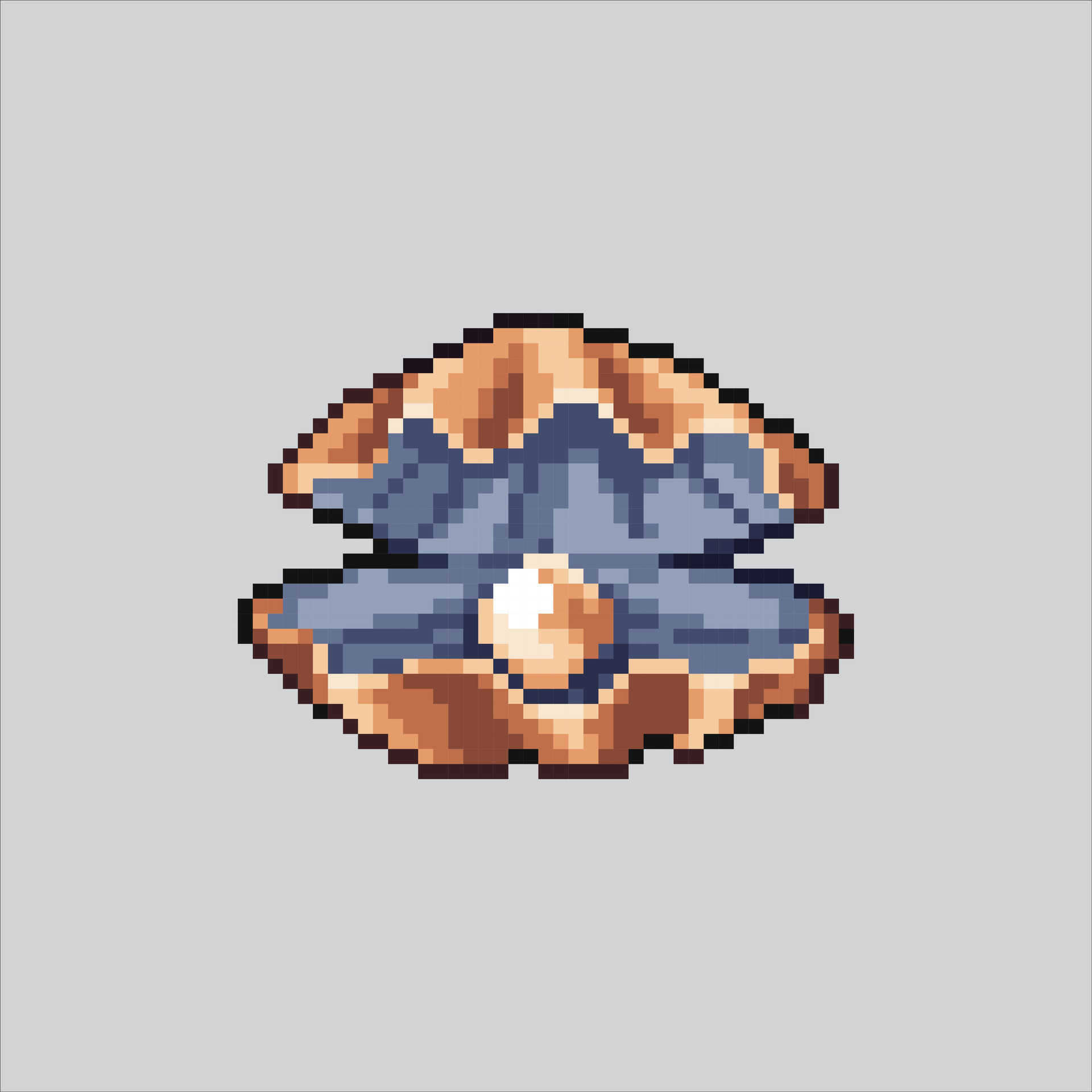 Pixel art illustration Clam. Pixelated Clam. Clam Sea Ocean pixelated for the pixel art game and ...