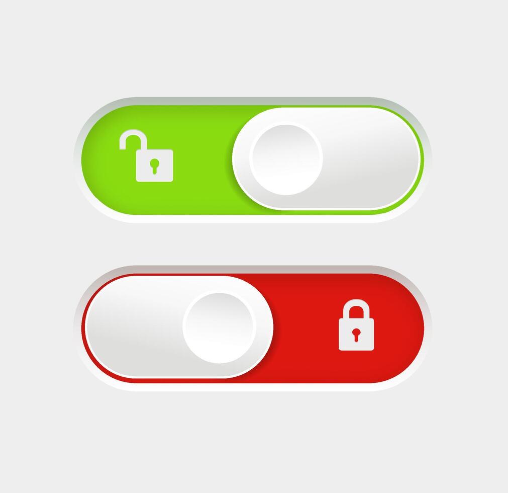 Blocked And Unlocked Toggle Switch 44587437 Vector Art At Vecteezy