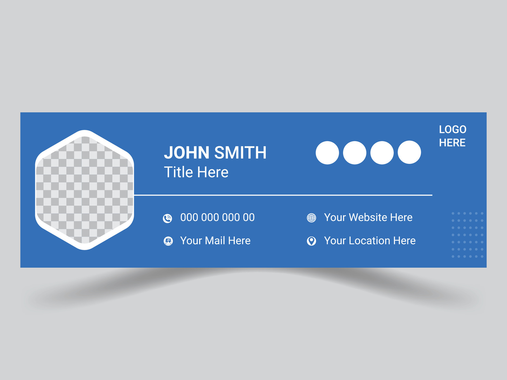Modern Simple Editable Email Signature Design And Minimal Layout ...